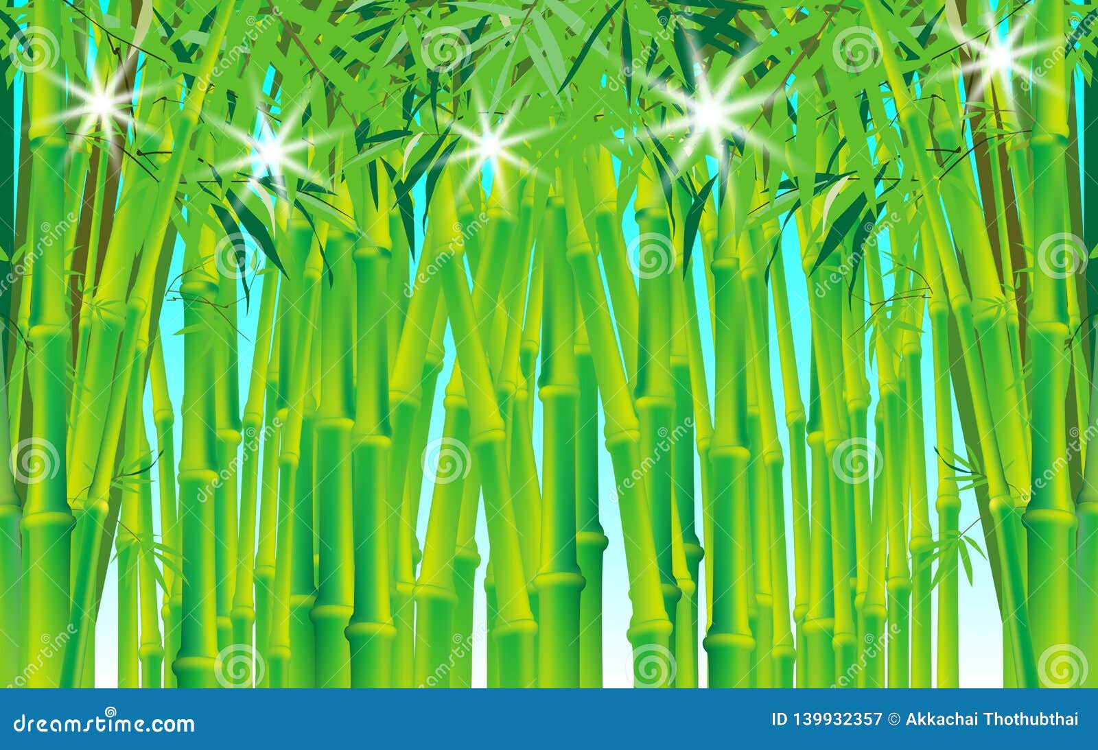 Landscape of the Bamboo Forest Stock Vector - Illustration of abstract ...
