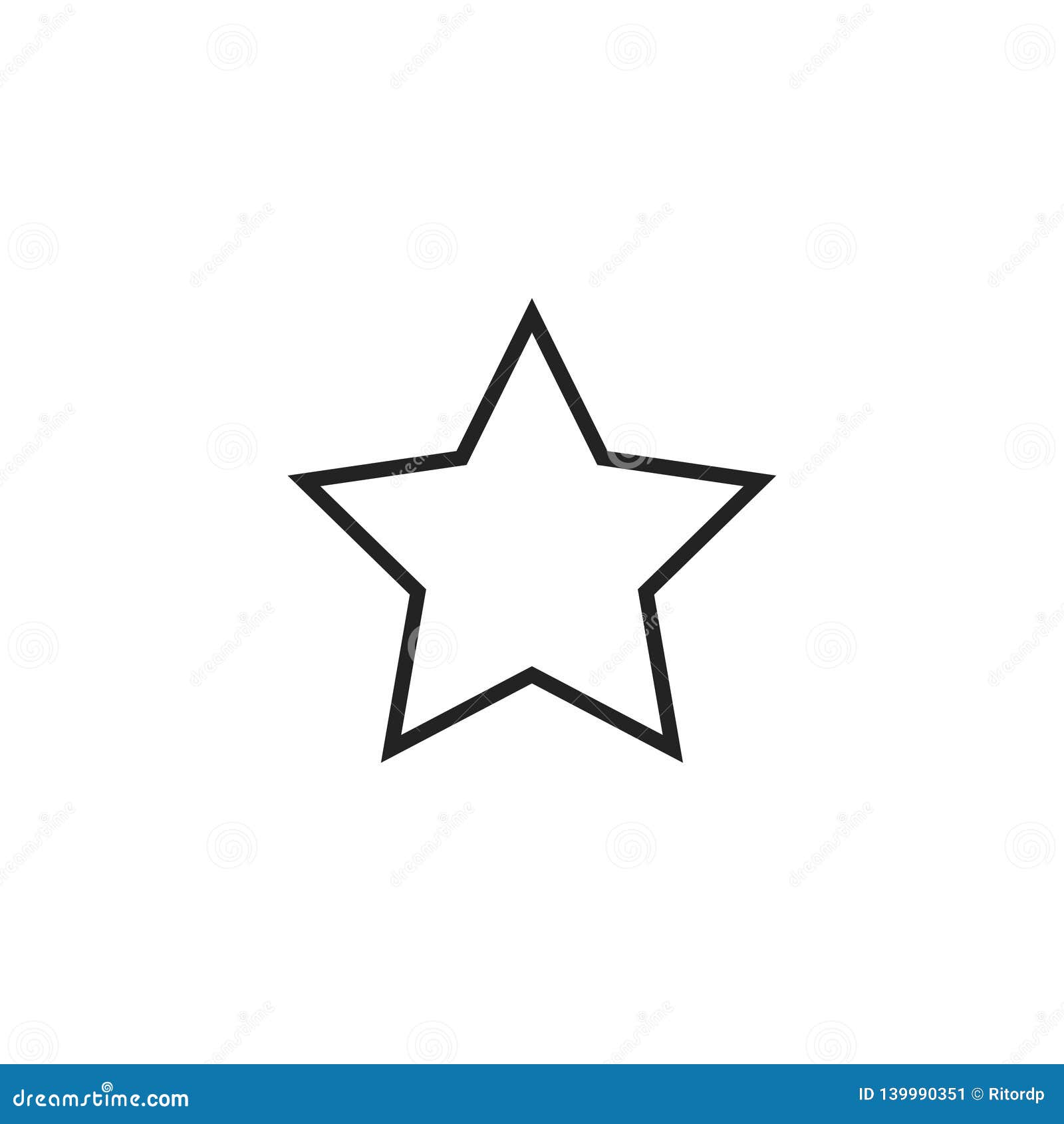 Star Outline Vector Icon, Symbol or Logo. Stock Vector - Illustration ...