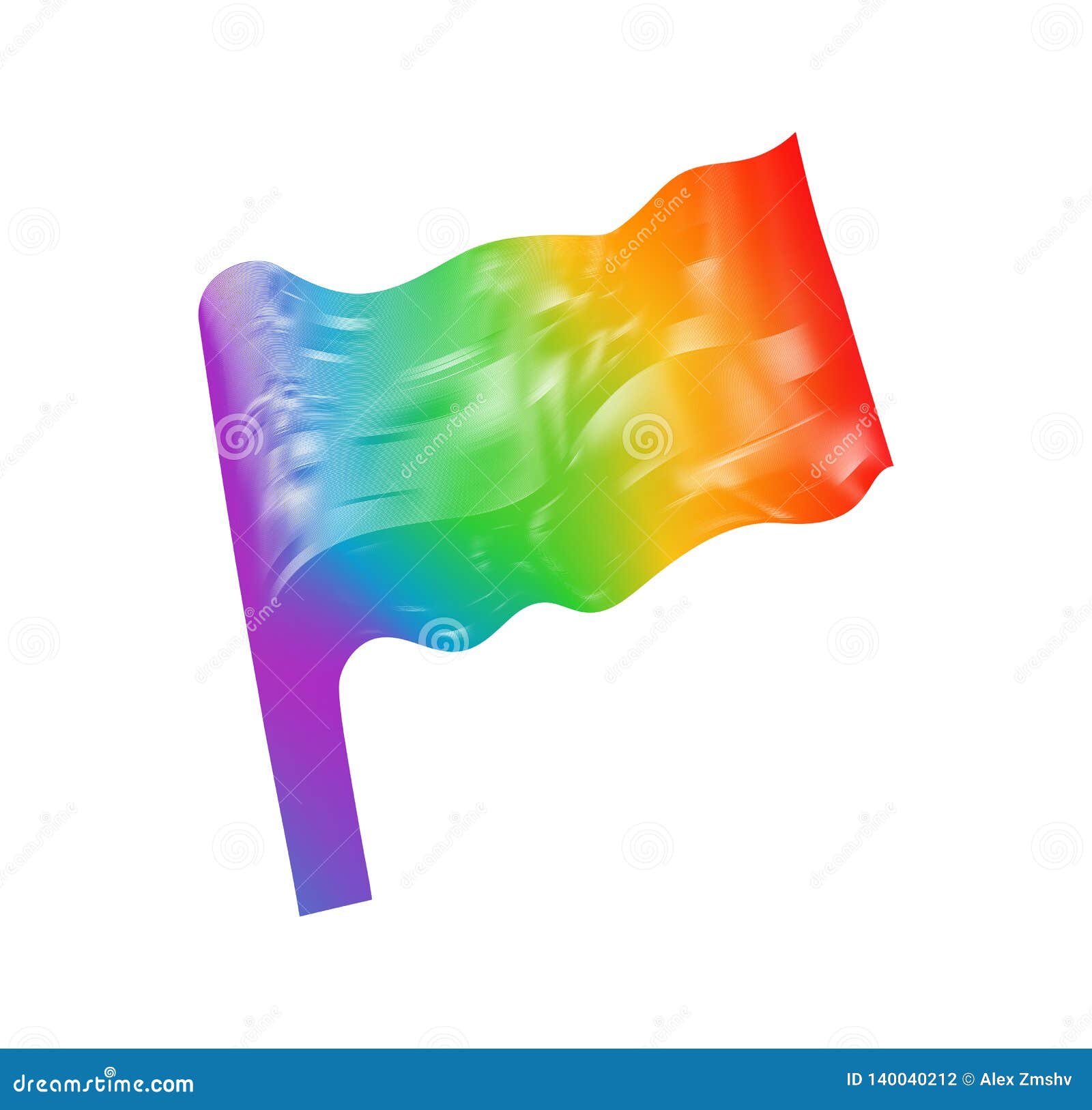 Rainbow colors vector flag stock vector. Illustration of green - 140040212