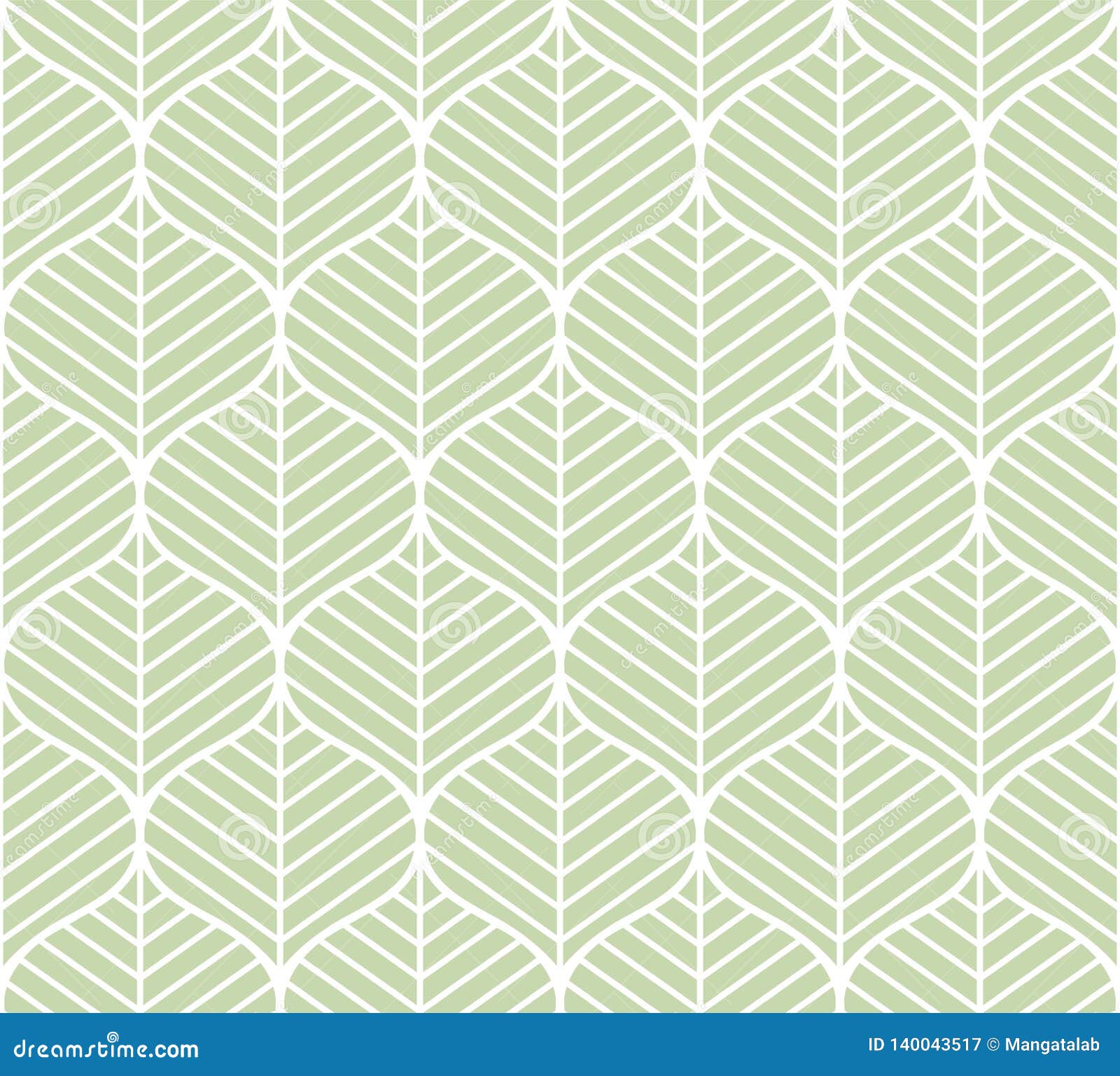 Vector Leaves Seamless Pattern. Abstract Grid Background. Geometric ...