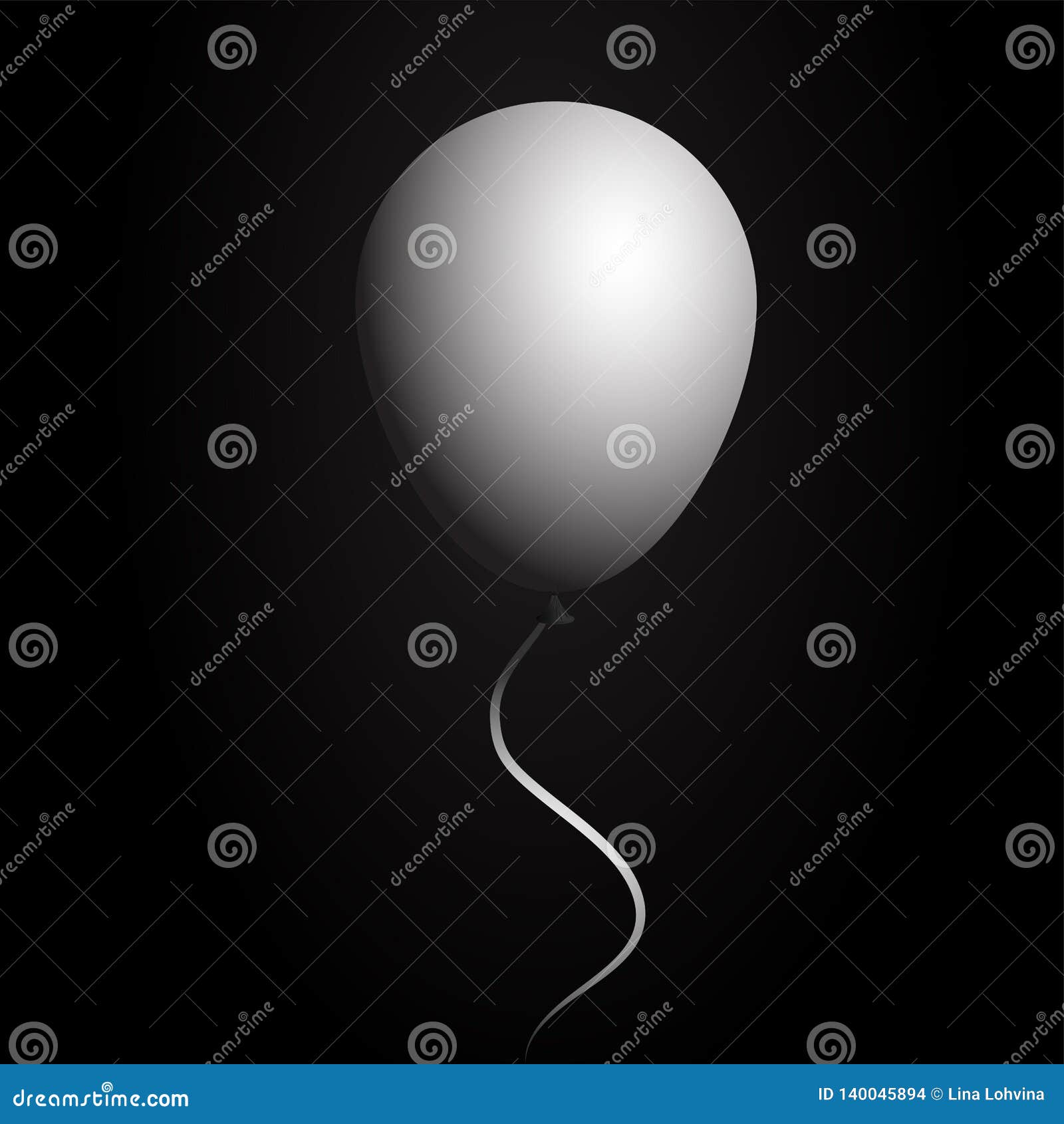 White Baloon On A White Background. Realistic Image. Stock Photo ...
