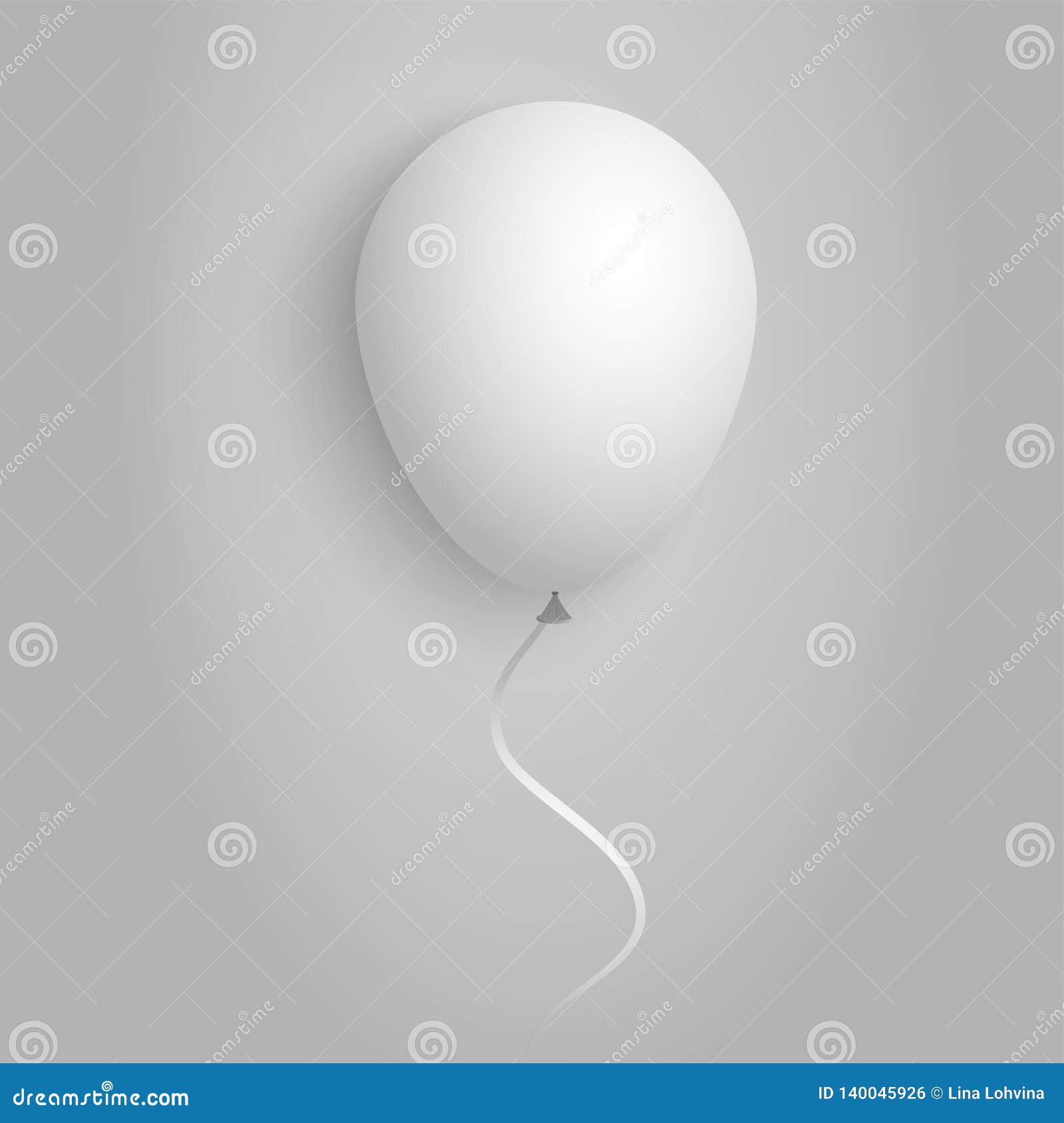 White Baloon On A White Background. Realistic Image. Stock Photo ...