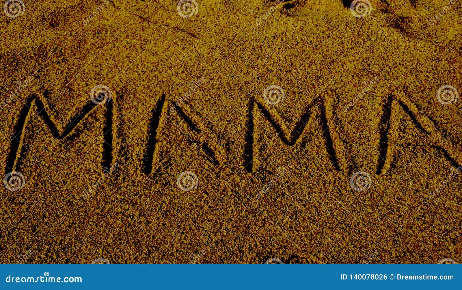 Mama Word Displayed on Sand Surface Stock Photo - Image of concept ...
