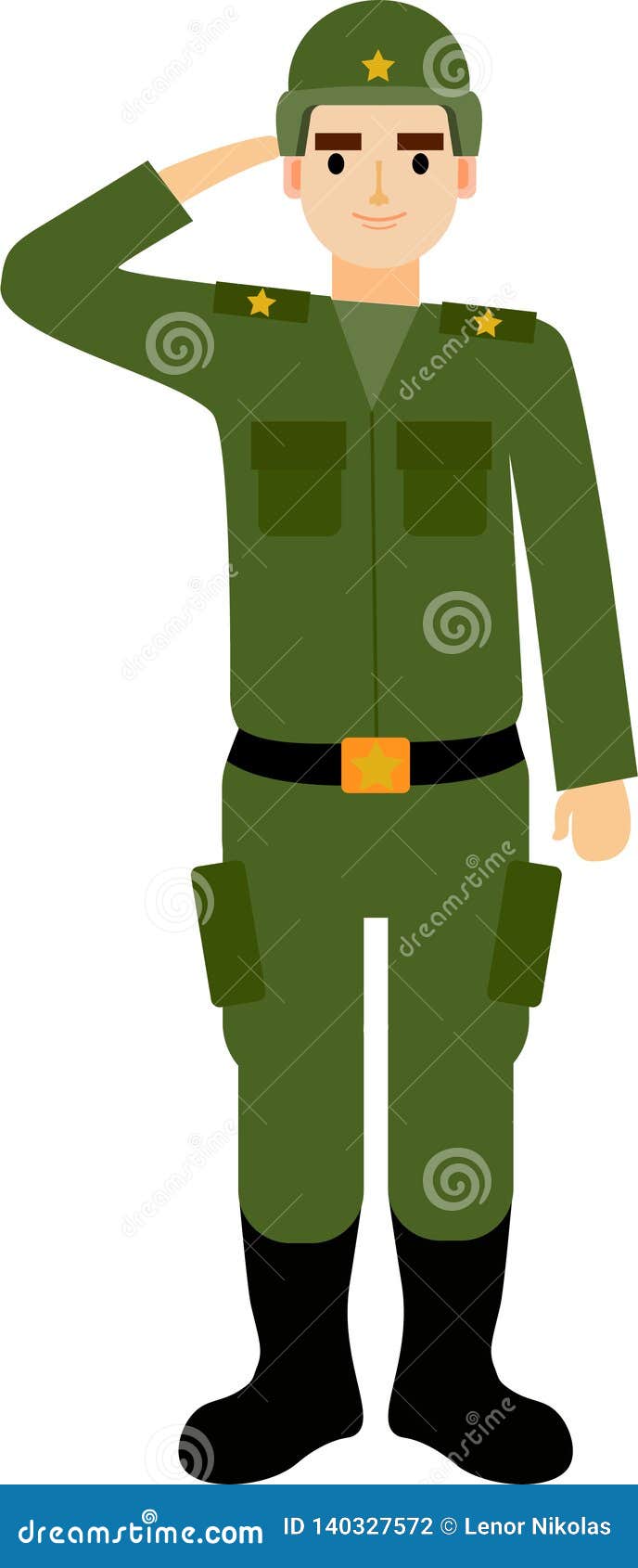 Russian Soldier Salutes Russia Stock Vector - Illustration of force ...