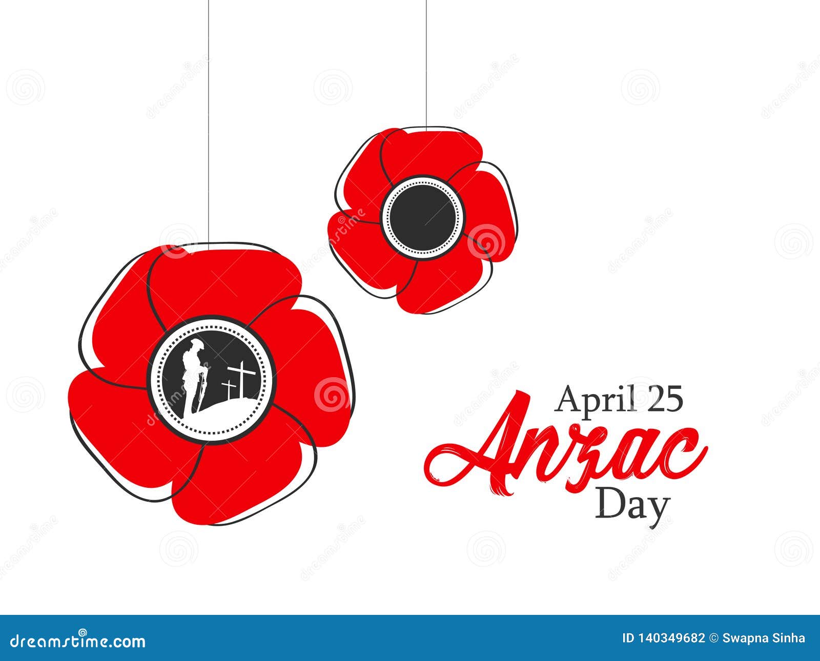 Decorative Paper Poppy for Anzac Day Stock Vector - Illustration of ...