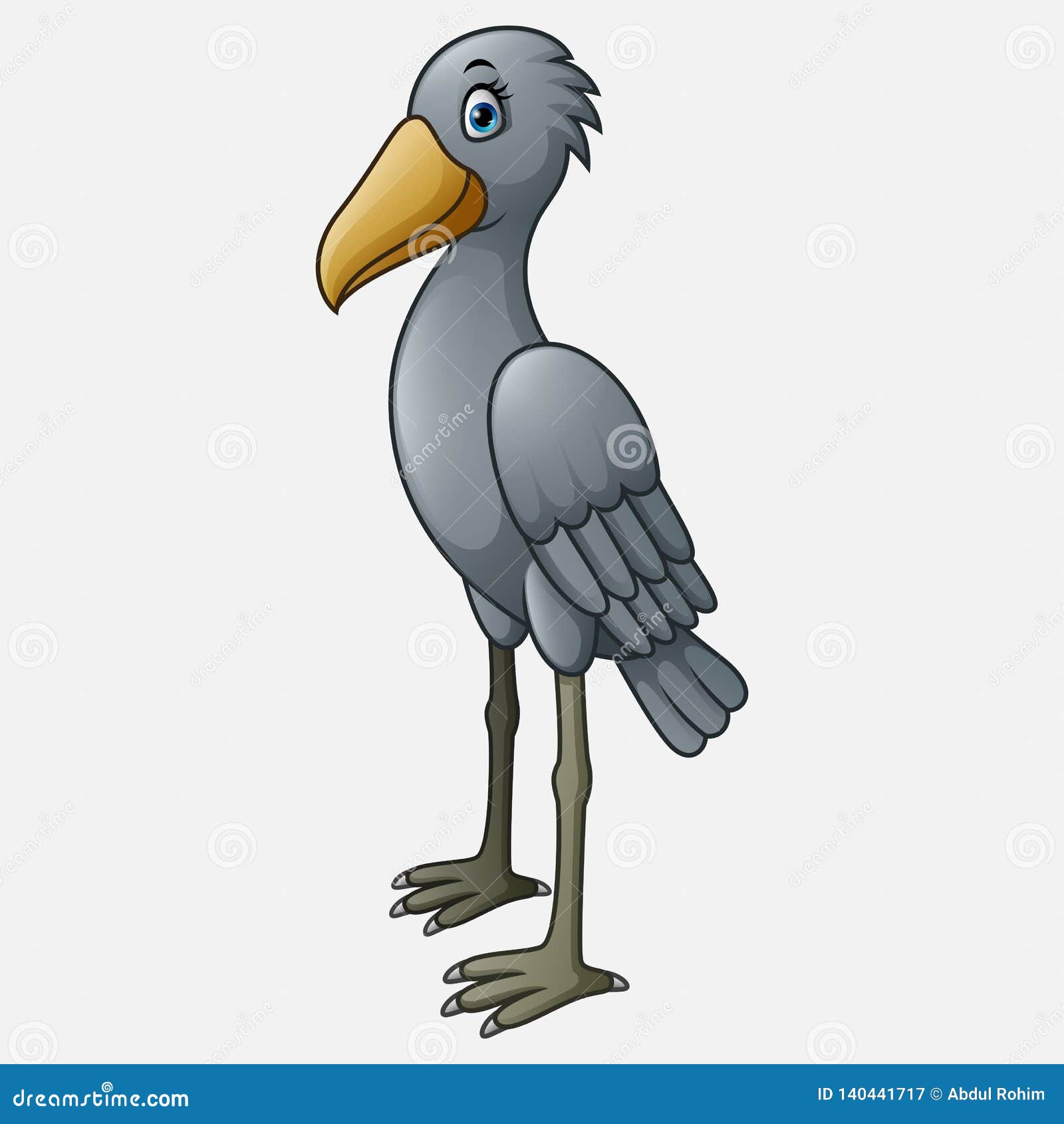 Cartoon Shoebill character stock vector. Illustration of africa - 140441717