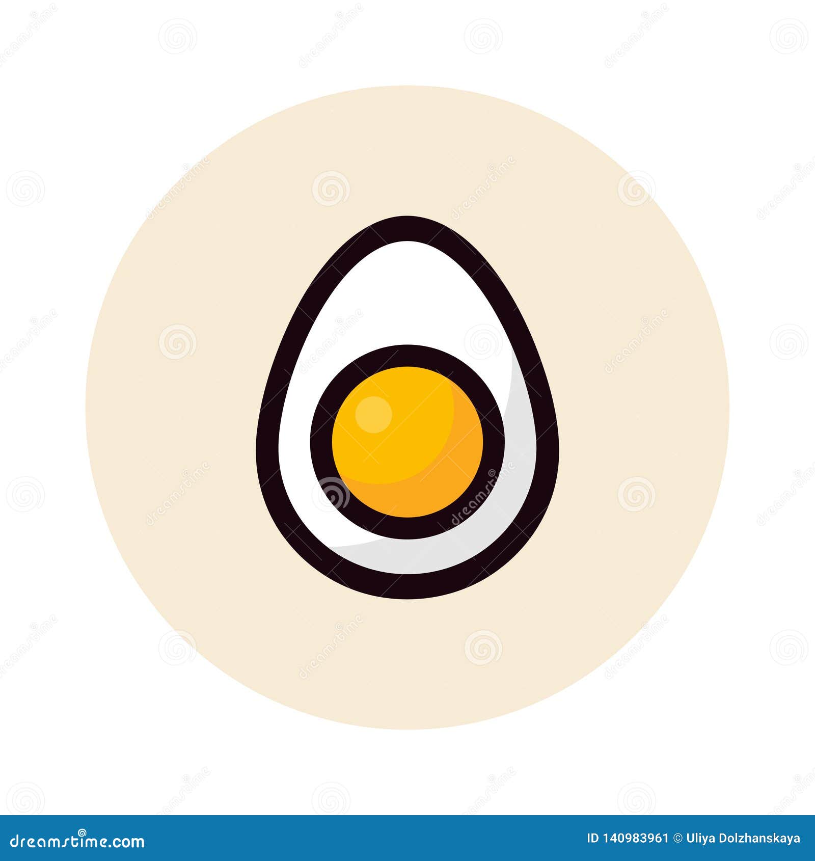 Cartoon egg vector icon stock vector. Illustration of bird - 140983961