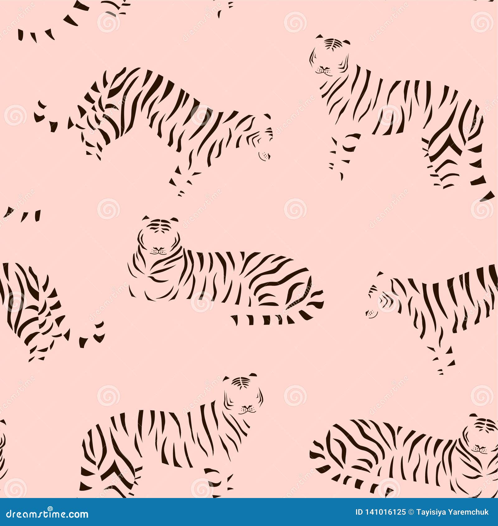 Abstract Tiger Pattern. Vector Seamless Texture. Trendy Illustration ...