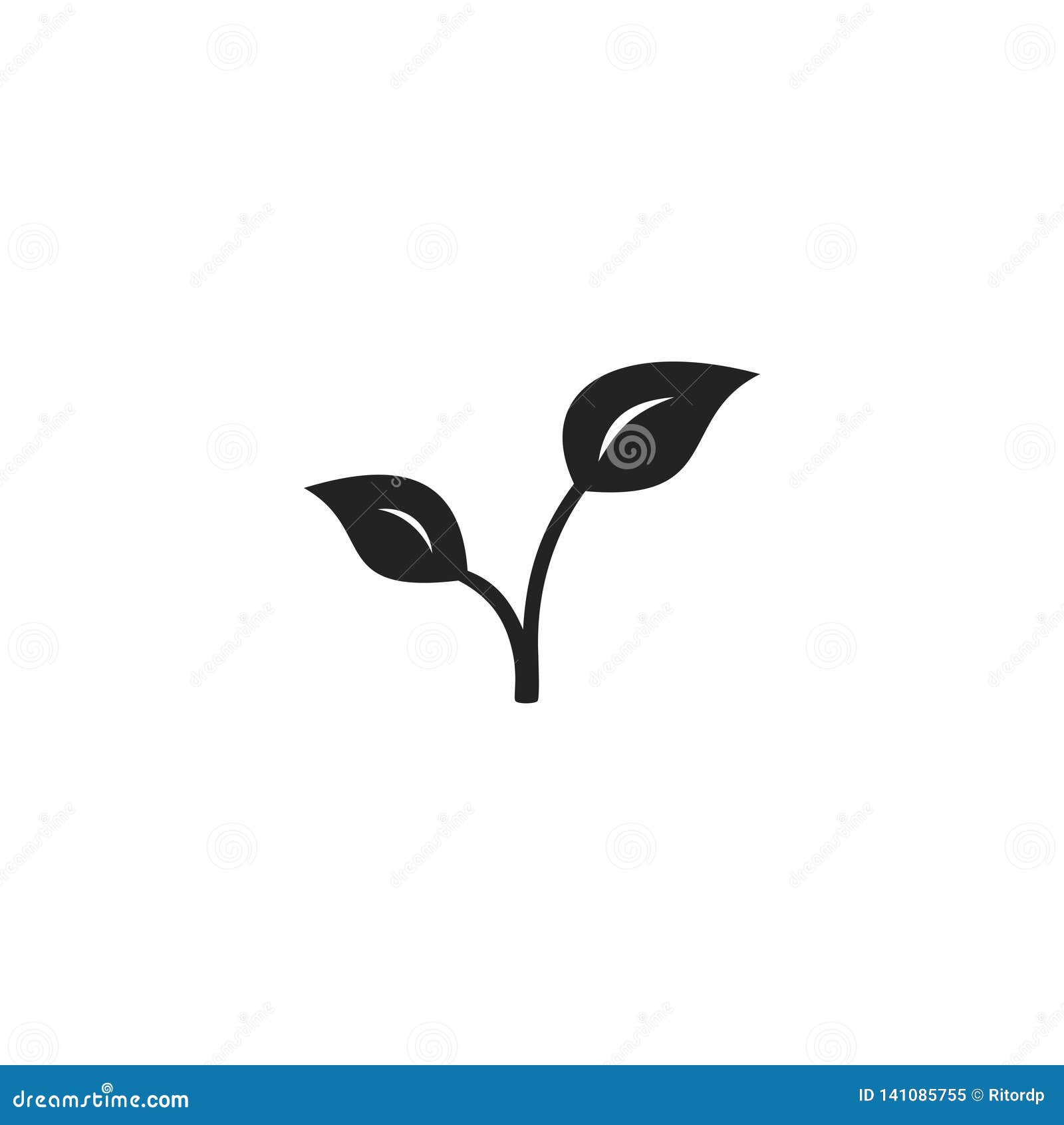 Sprout Glyph Vector Icon, Symbol or Logo. Stock Vector - Illustration ...