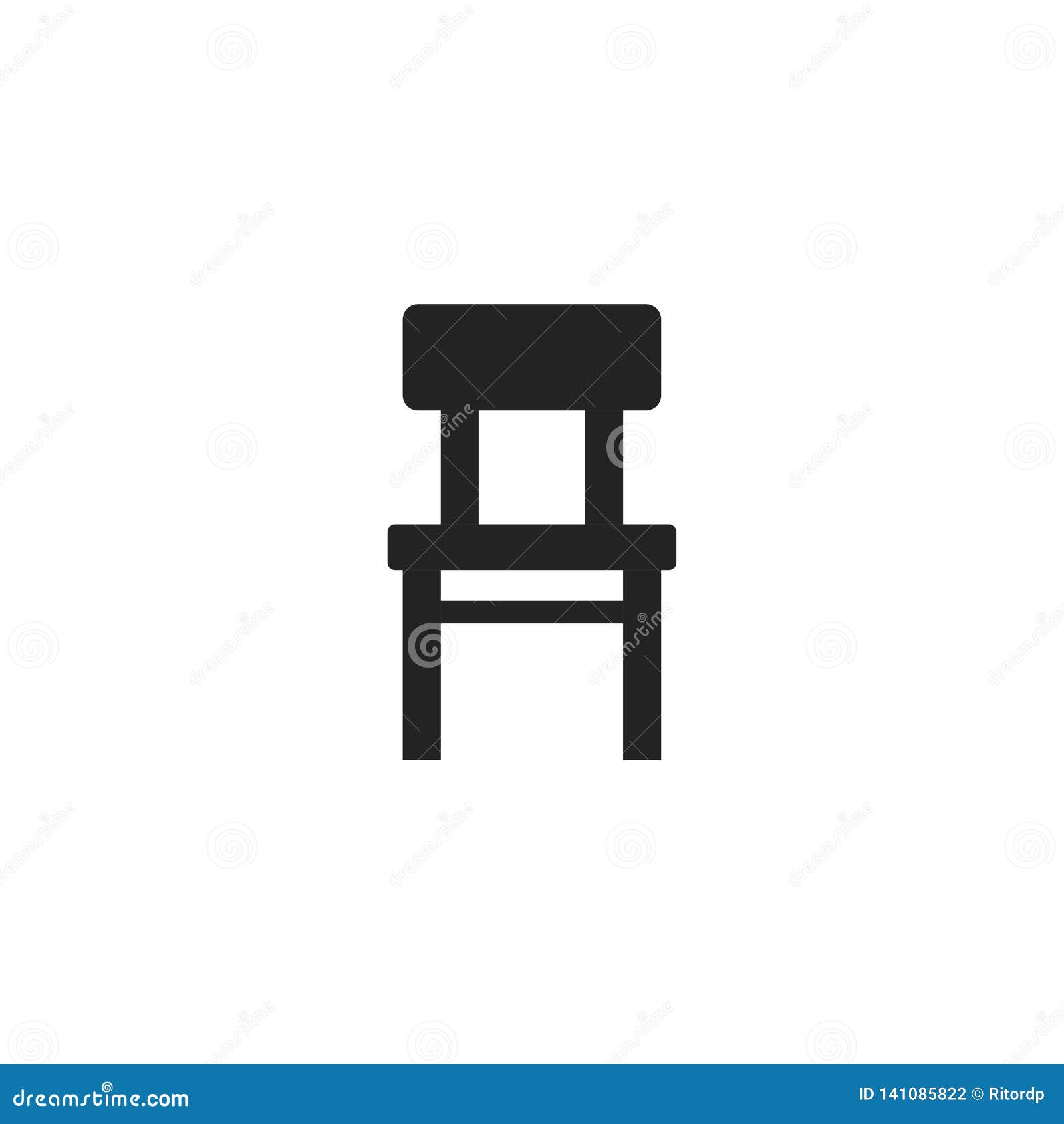 Chair Glyph Vector Icon, Symbol or Logo. Stock Vector - Illustration of ...