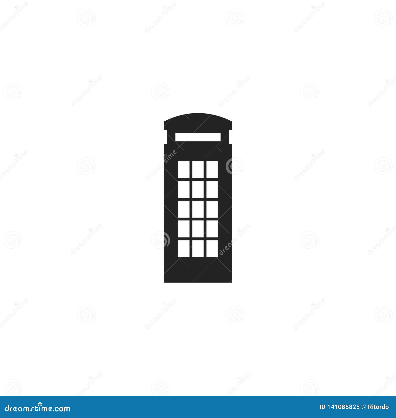 Phone Box Glyph Vector Icon, Symbol or Logo. Stock Vector ...