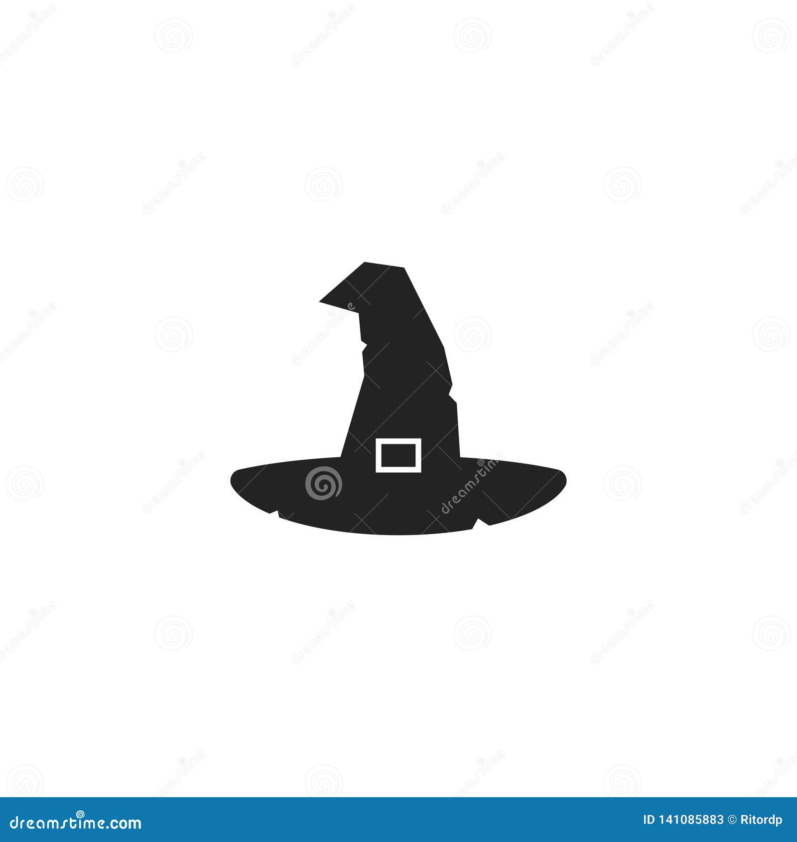 Witch Hat Glyph Vector Icon, Symbol or Logo. Stock Vector ...