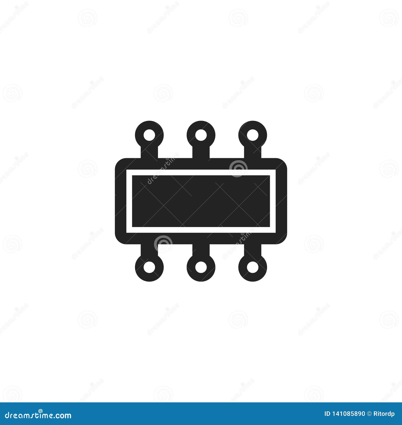 Microchip Glyph Vector Icon, Symbol or Logo. Stock Vector ...
