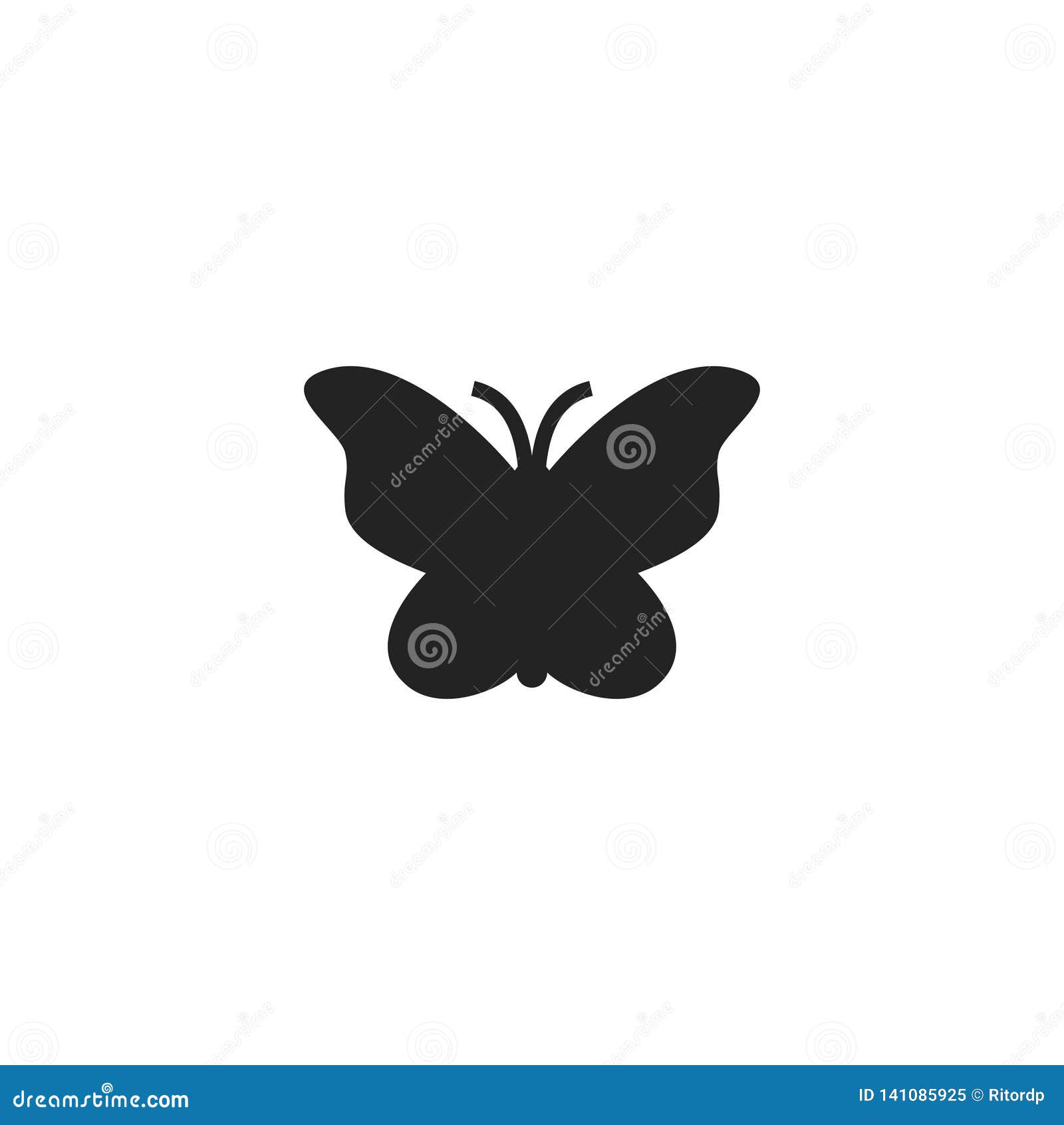 Butterfly Glyph Vector Icon, Symbol or Logo. Stock Vector ...
