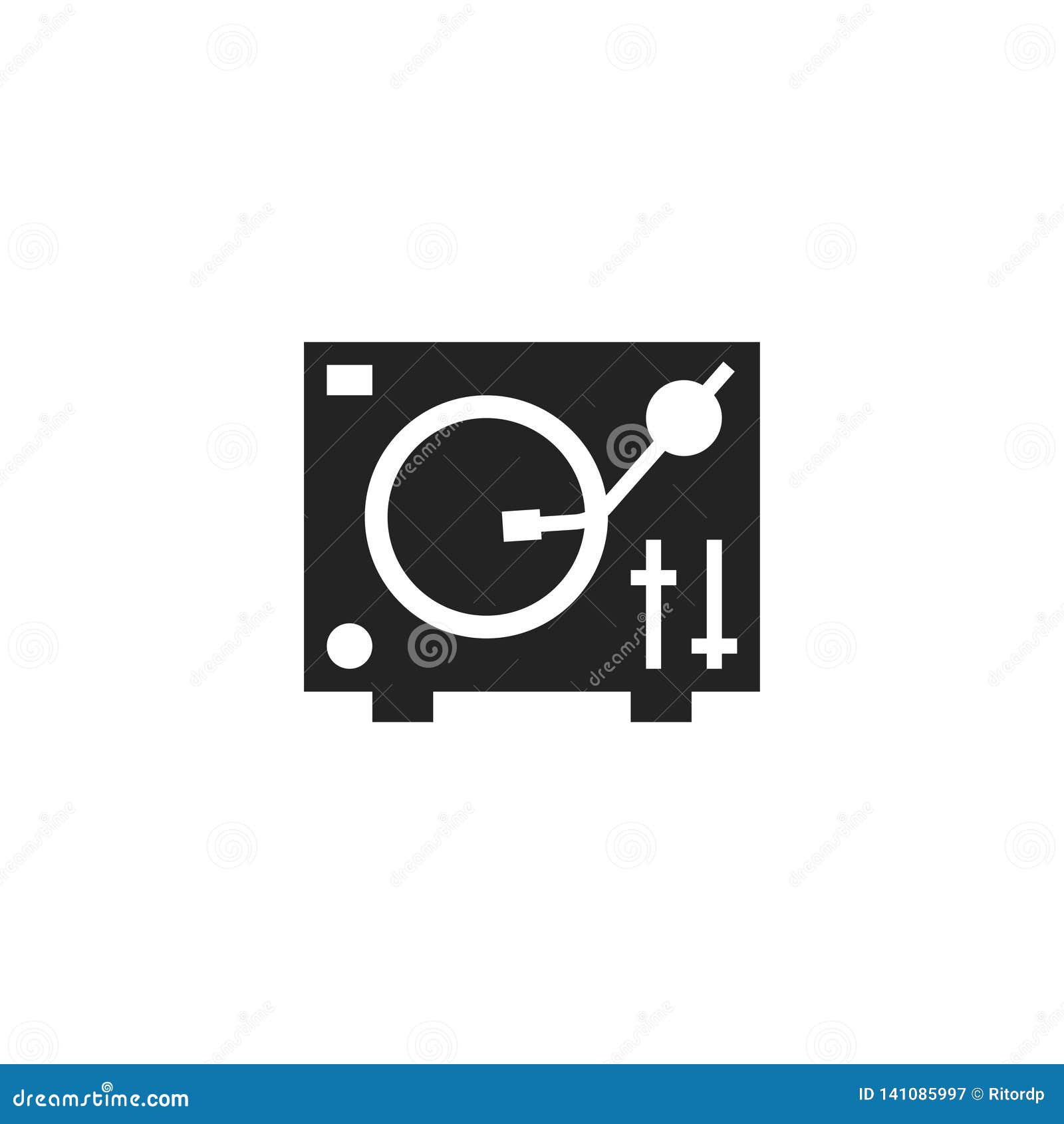 Turntable Glyph Vector Icon, Symbol or Logo. Stock Vector ...