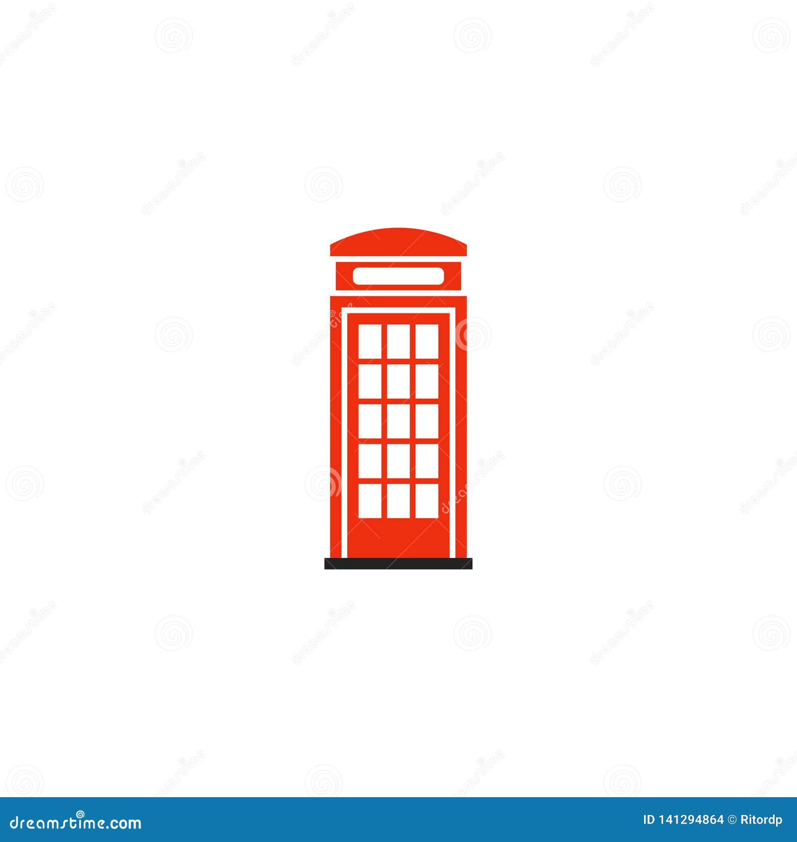 Phone Box Flat Icon Vector, Symbol or Logo. Stock Vector - Illustration ...