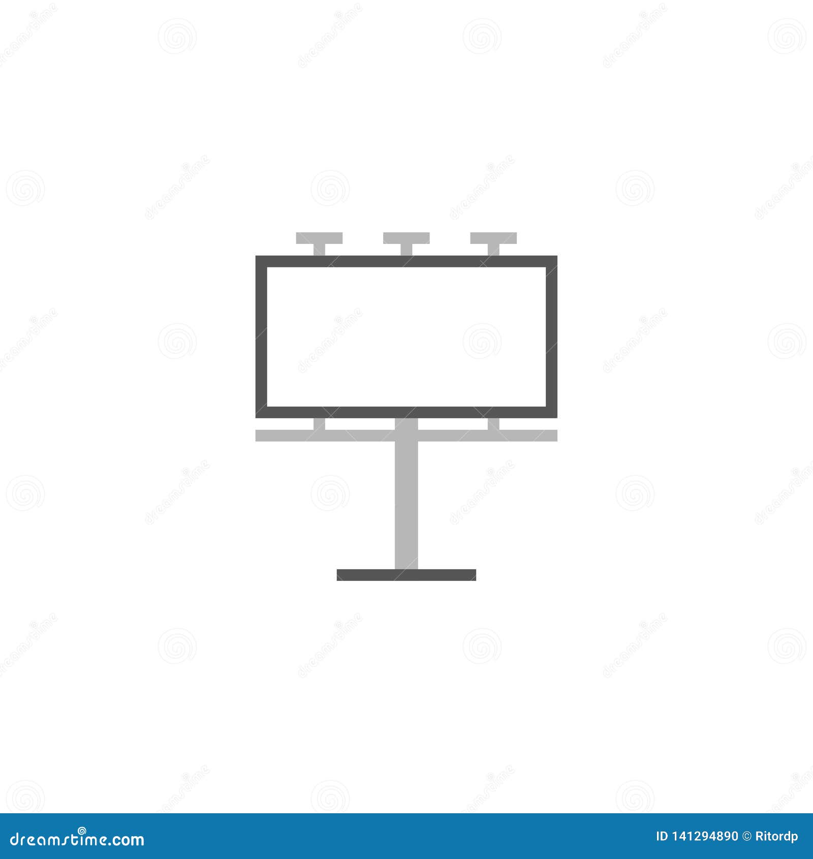 Billboard Flat Icon Vector, Symbol or Logo. Stock Vector - Illustration ...