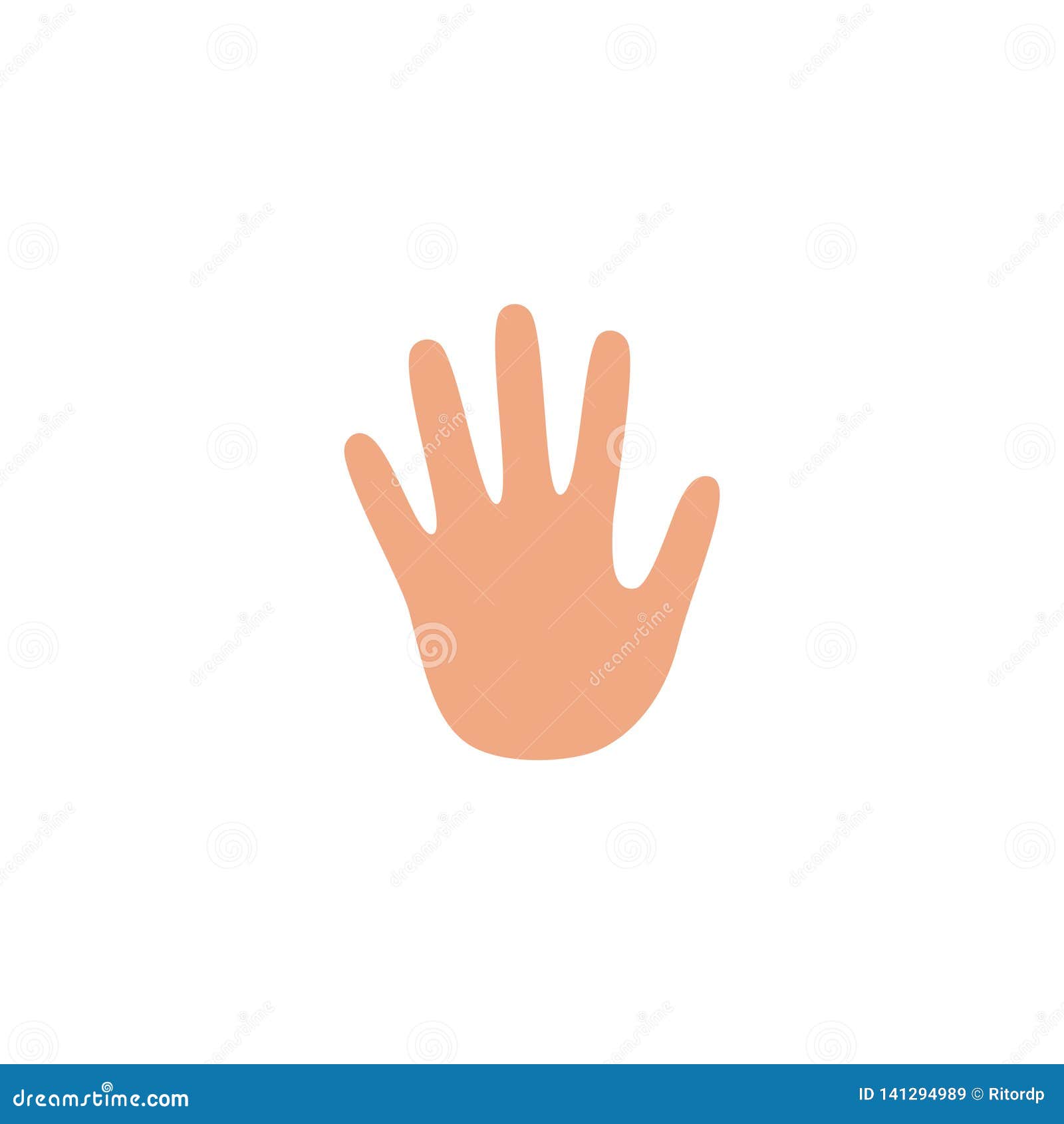 Hand Flat Icon Vector, Symbol or Logo. Stock Vector - Illustration of ...