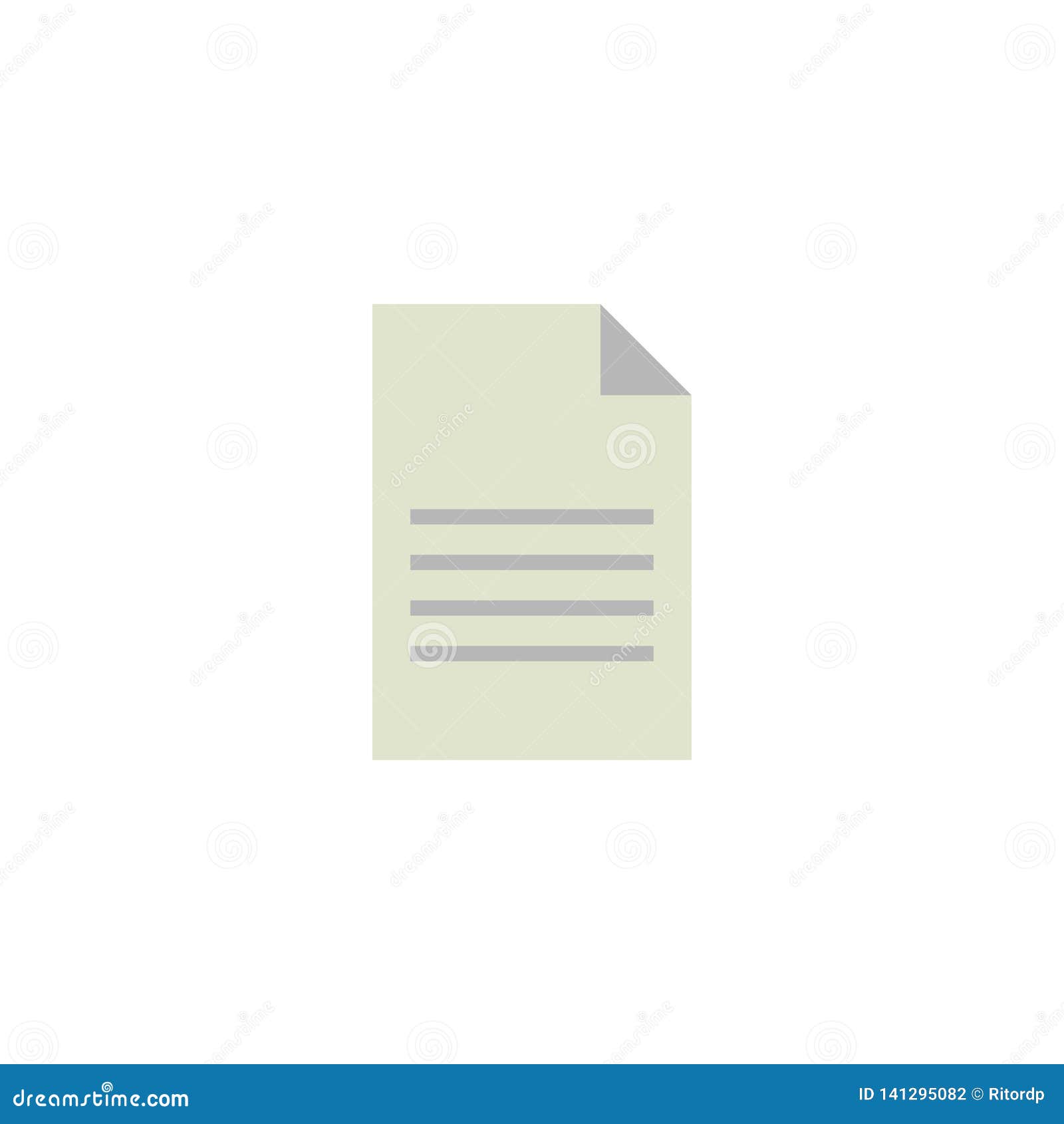 Paper Flat Icon Vector, Symbol or Logo. Stock Vector - Illustration of ...