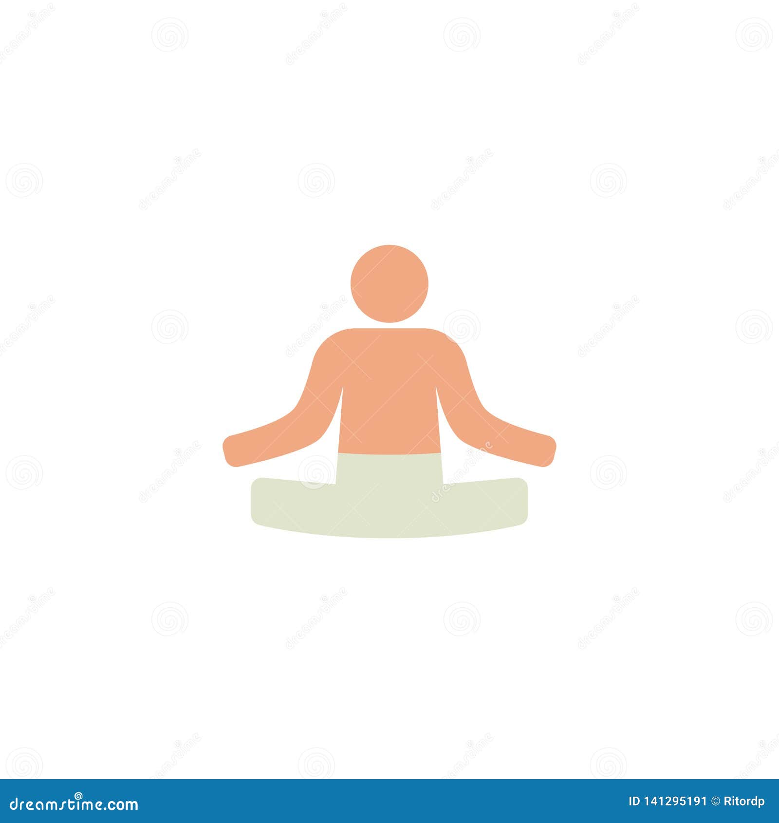 Lotus Position Flat Icon Vector, Symbol or Logo. Stock Vector ...