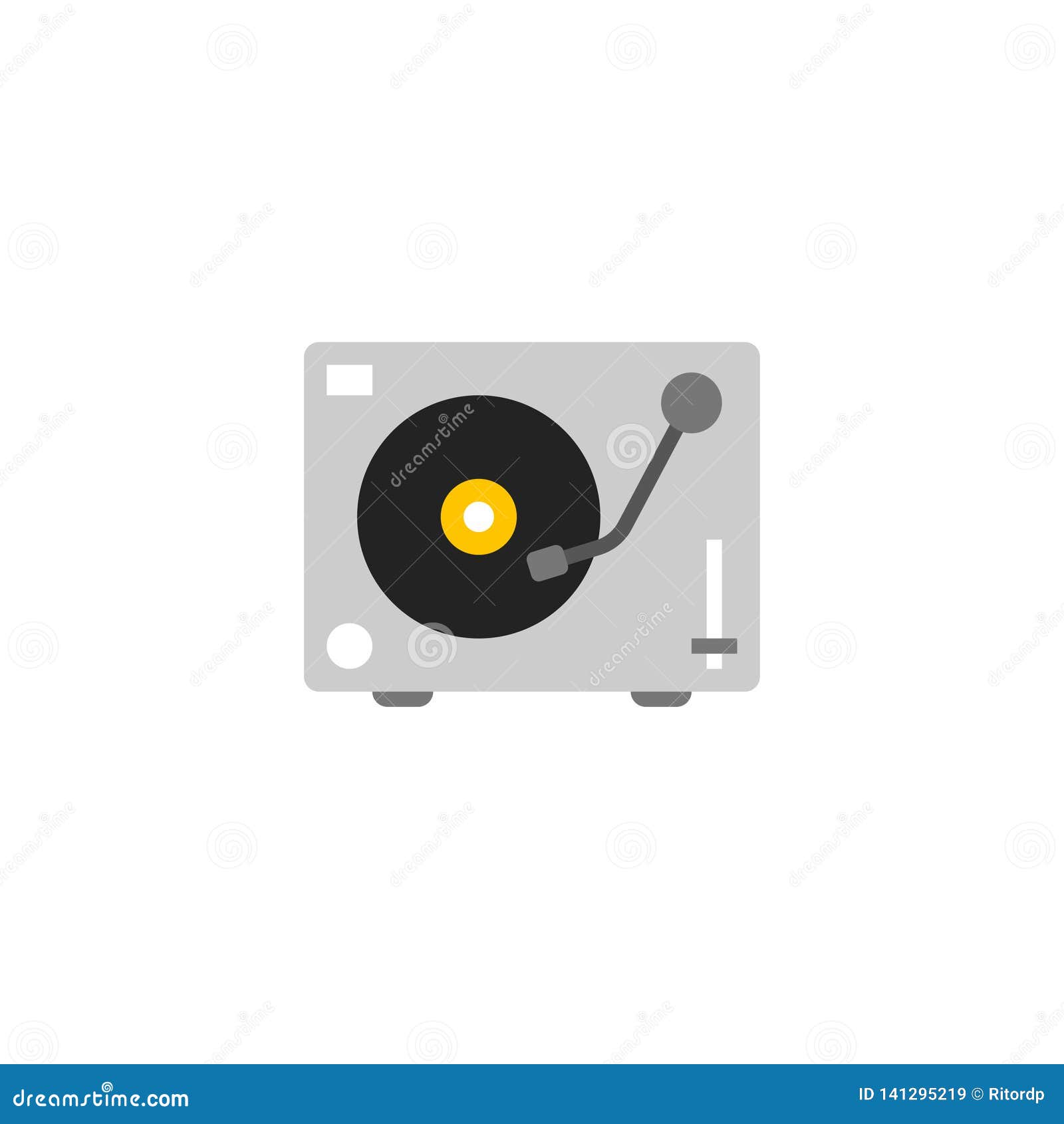 Turntable Flat Icon Vector, Symbol or Logo. Stock Vector - Illustration ...