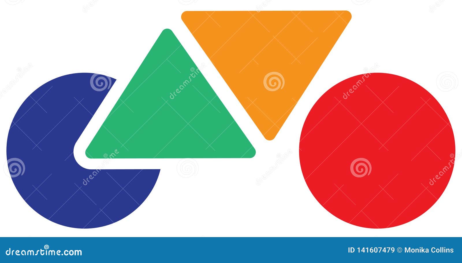 Bicycle Shapes Colours stock illustration. Illustration of rectangle ...