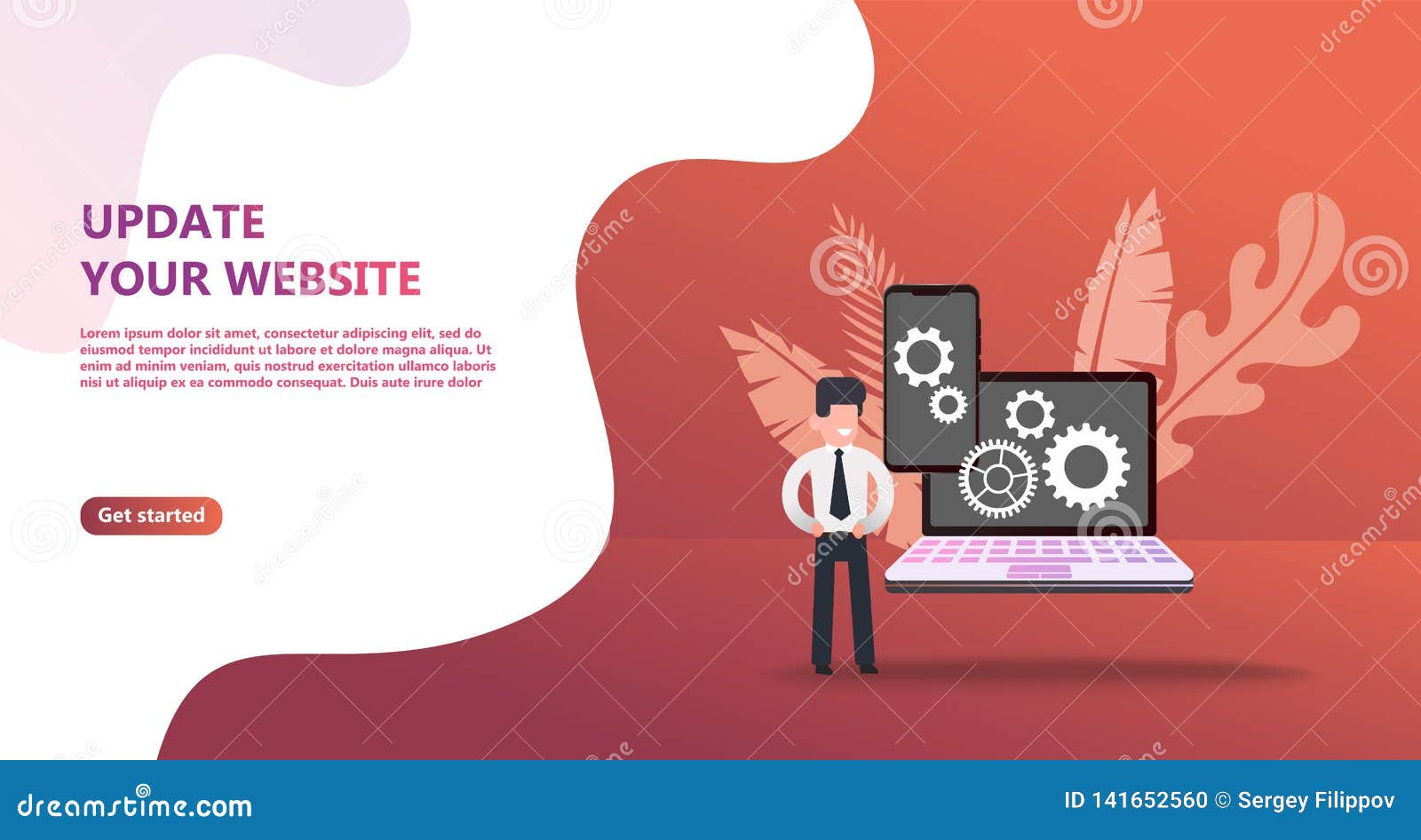 Maintenance Update System Upgrate Concept. Stock Vector - Illustration ...