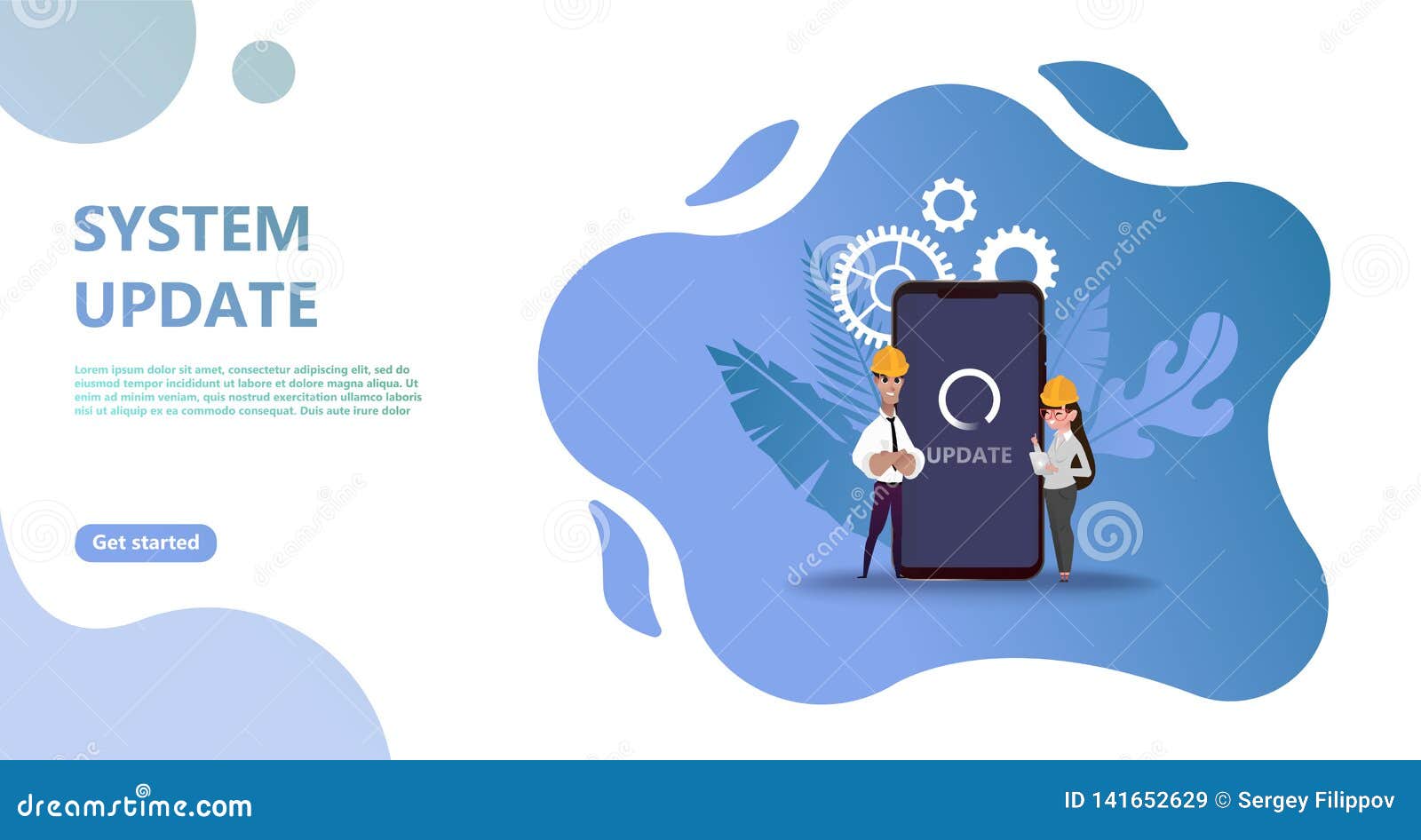 Update System Icon Vector. Loading Process. Modern Flat Design Vector ...