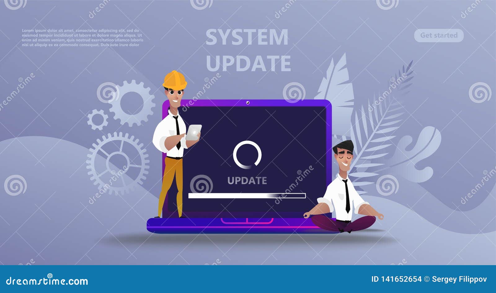 Maintenance Update System Upgrate Concept. Vector Illustration ...