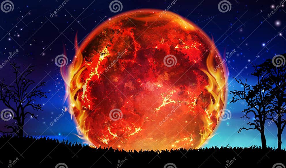 Sun Explode, Burning in Flames, Global Disaster, Planet Destruction ...