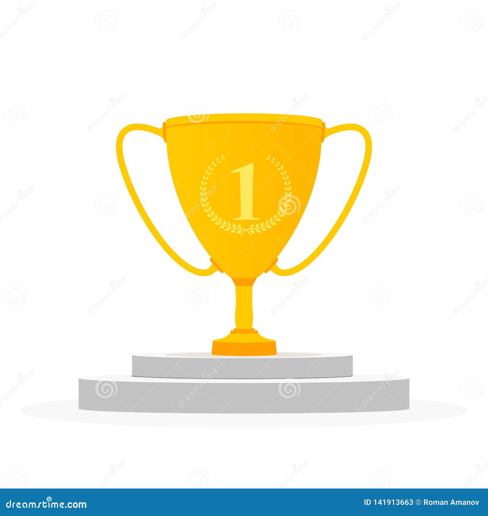 Winner Cup Flat Icon Isolated. Vector Illustration Stock Vector ...