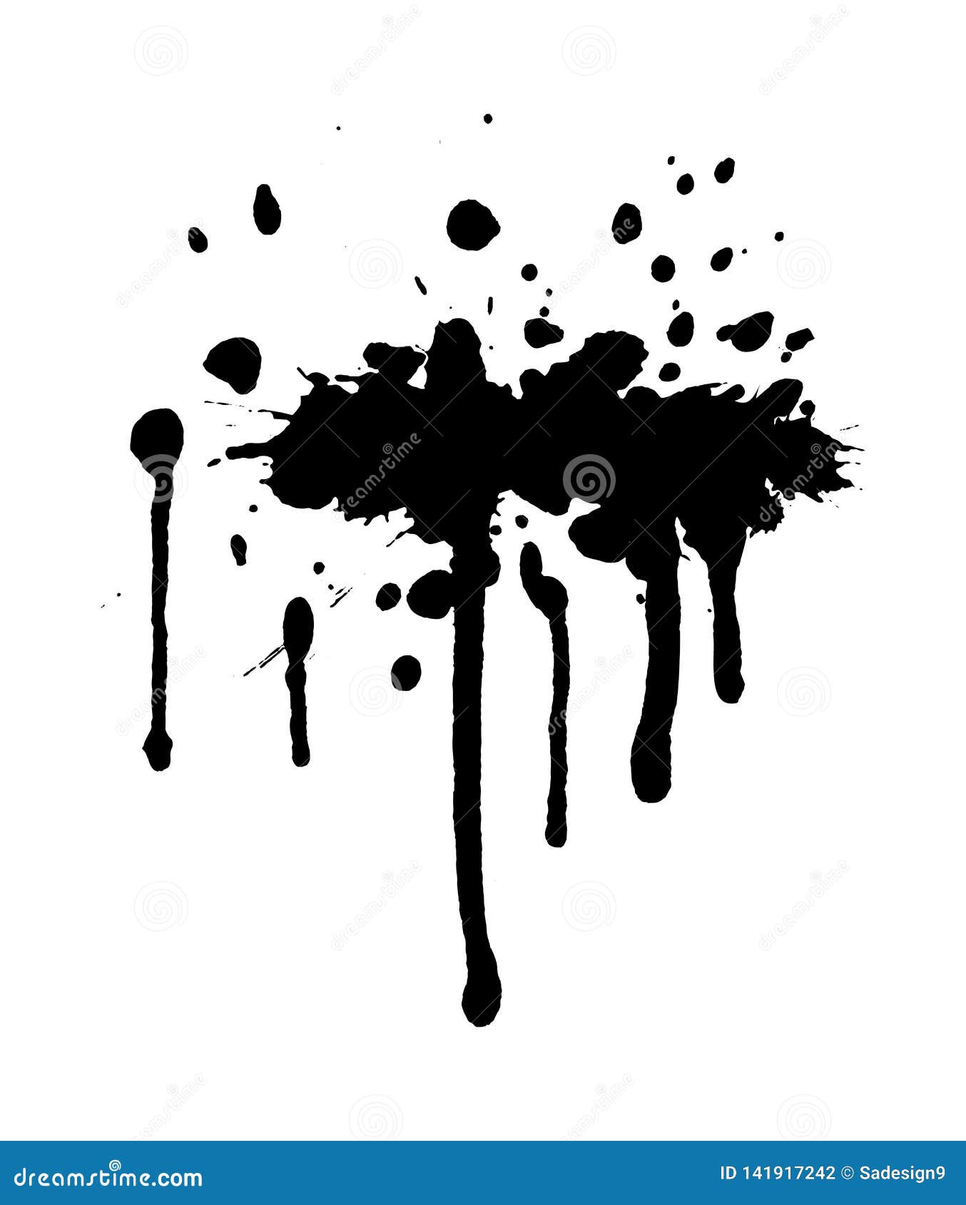 Abstract Splatter Black Color Background. Stock Vector - Illustration ...