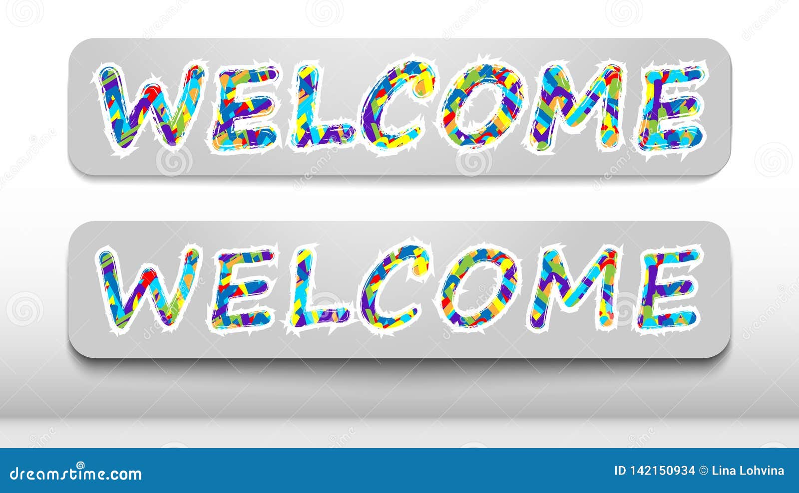 A Sign that Says `welcome` for the Store Stock Illustration ...