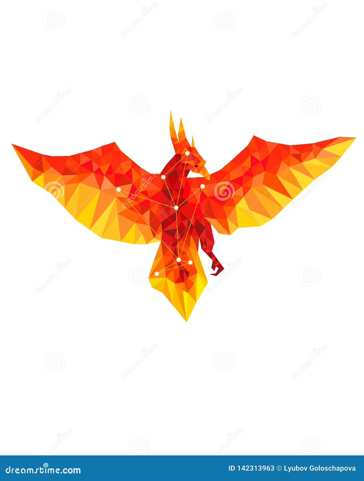 Phoenix Constellation . Starry Night Sky. Zodiac Sign. Cluster Of Stars ...