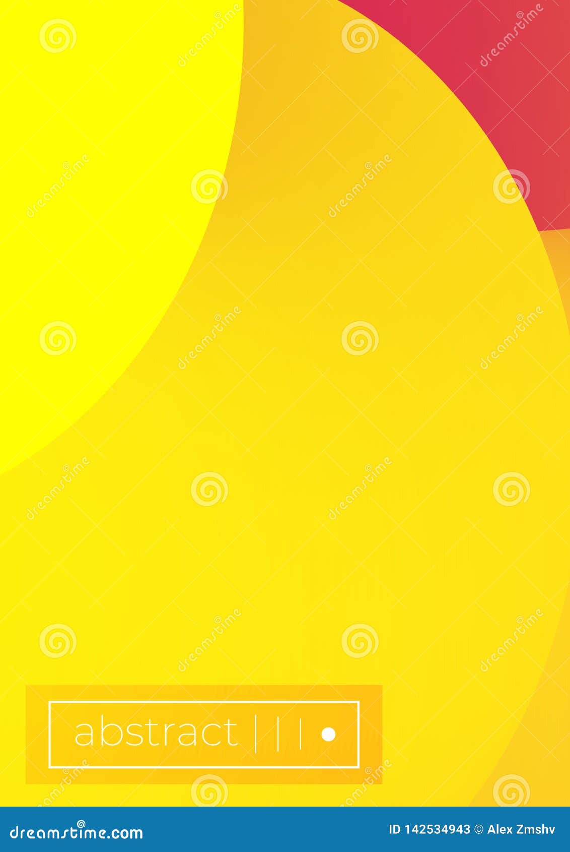 Bright Yellow Red Abstract Fluid Shape Background Stock Vector ...
