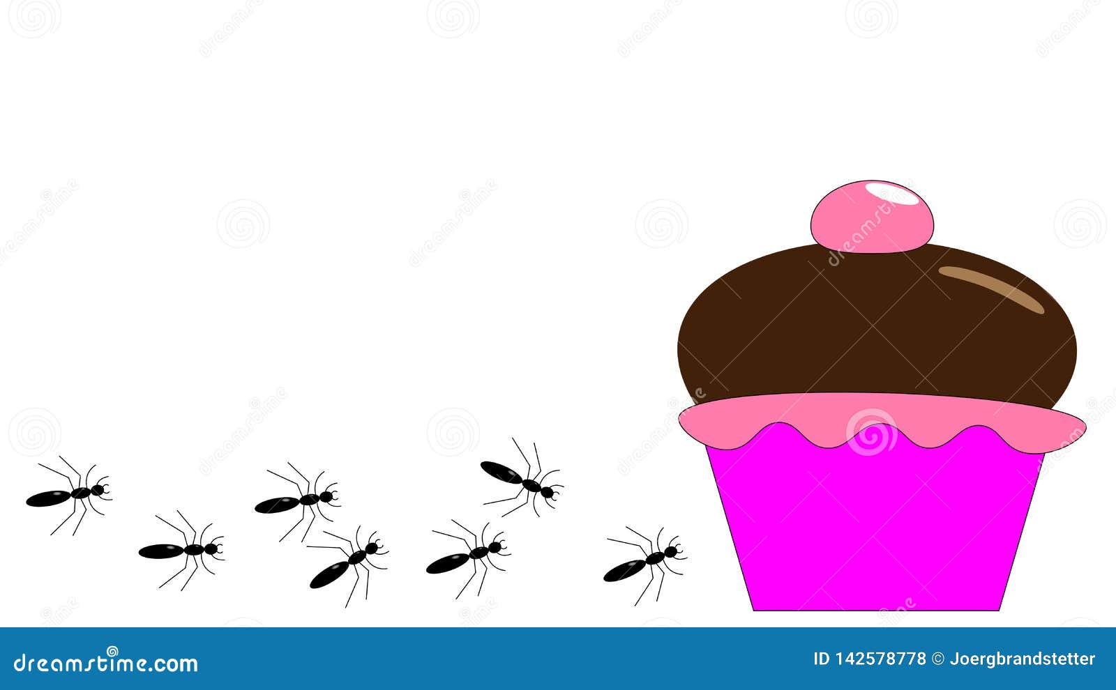 Ants Crawling Towards a Delicious Cake Stock Vector - Illustration of ...