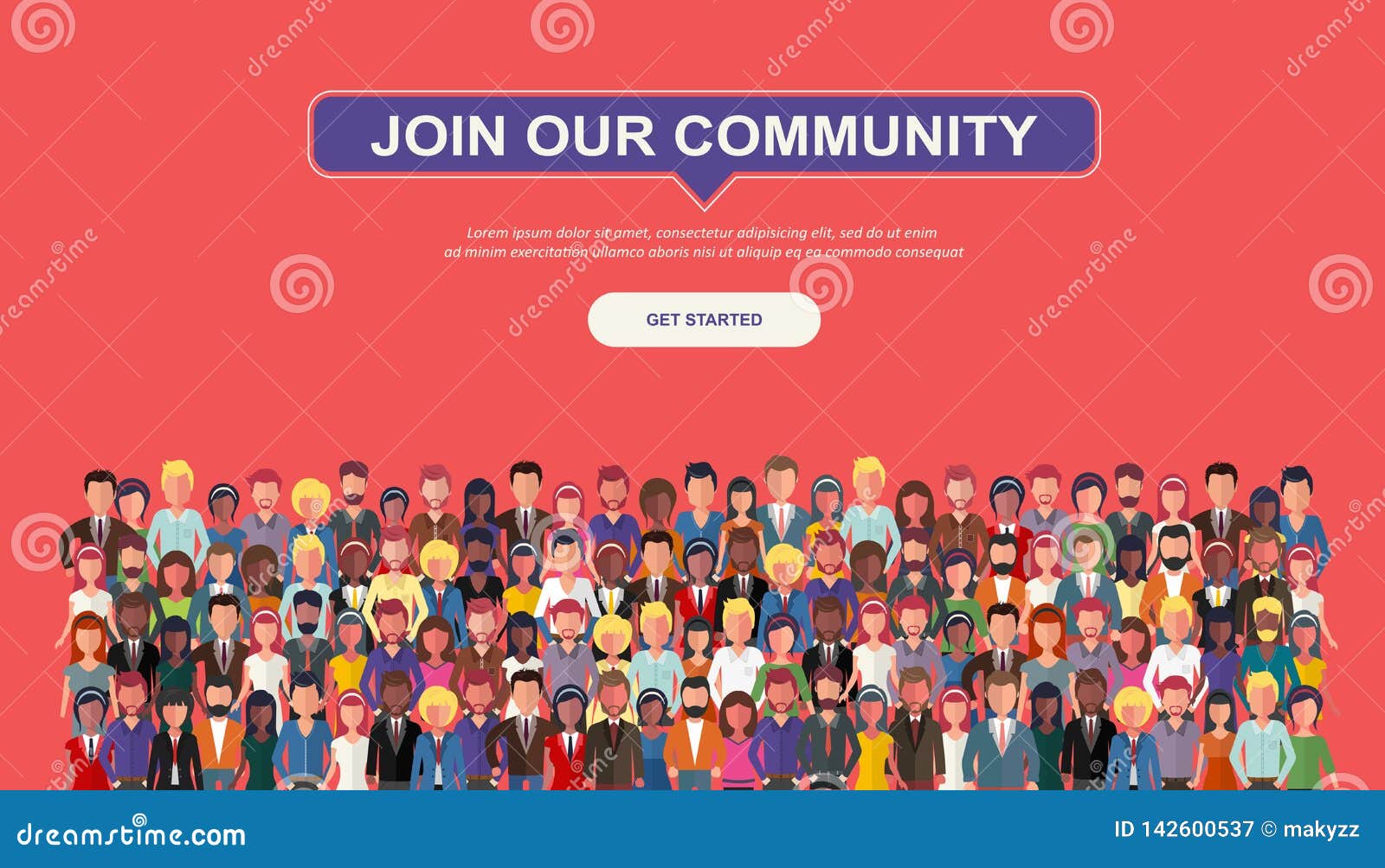 Join Our Community. Crowd of United People As a Business or Creative ...