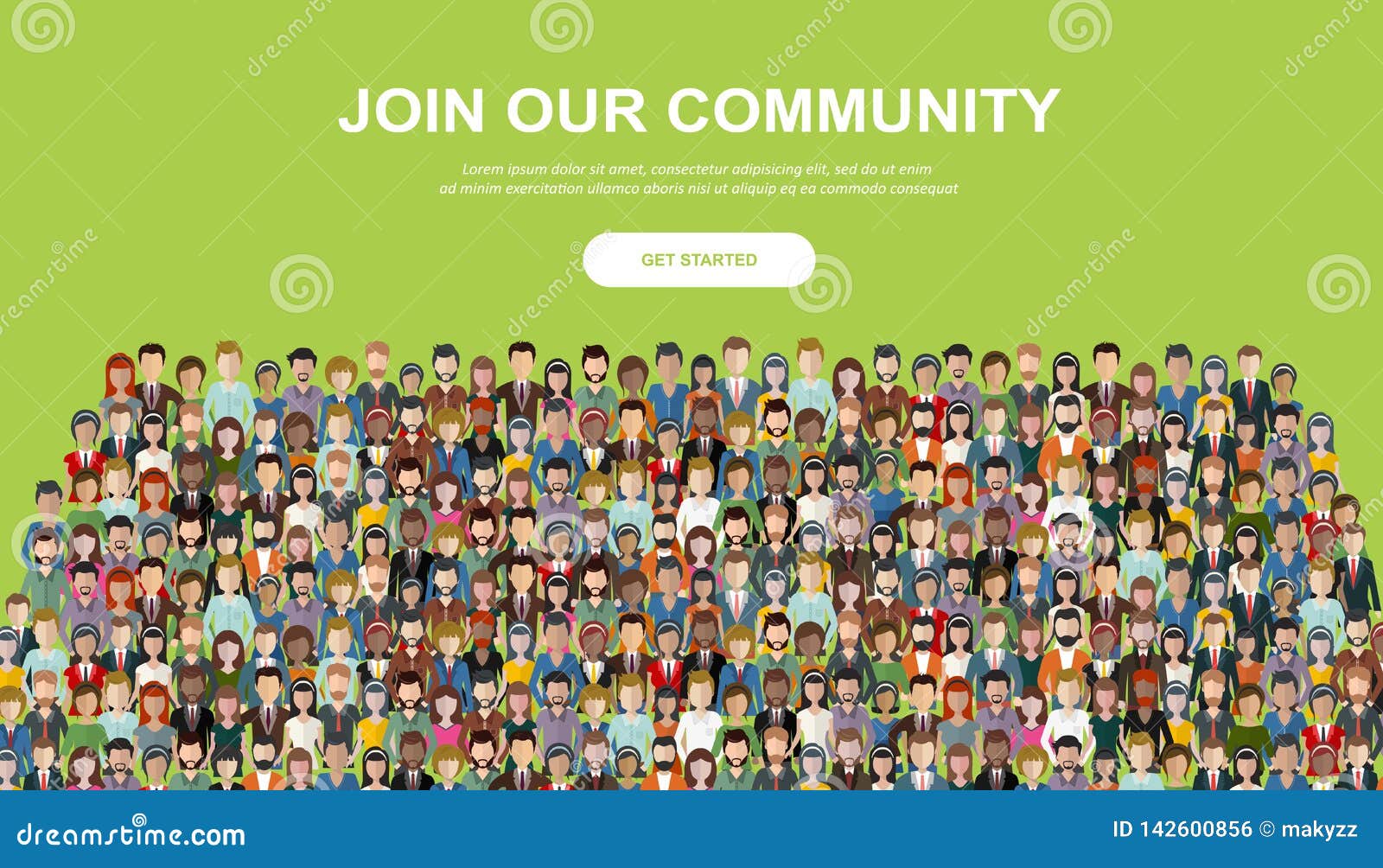 Join Our Community. Crowd of United People As a Business or Creative ...