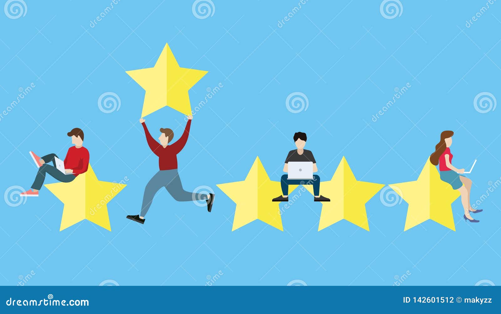 Rating on Customer Service Illustration. Concept of Feedback ...