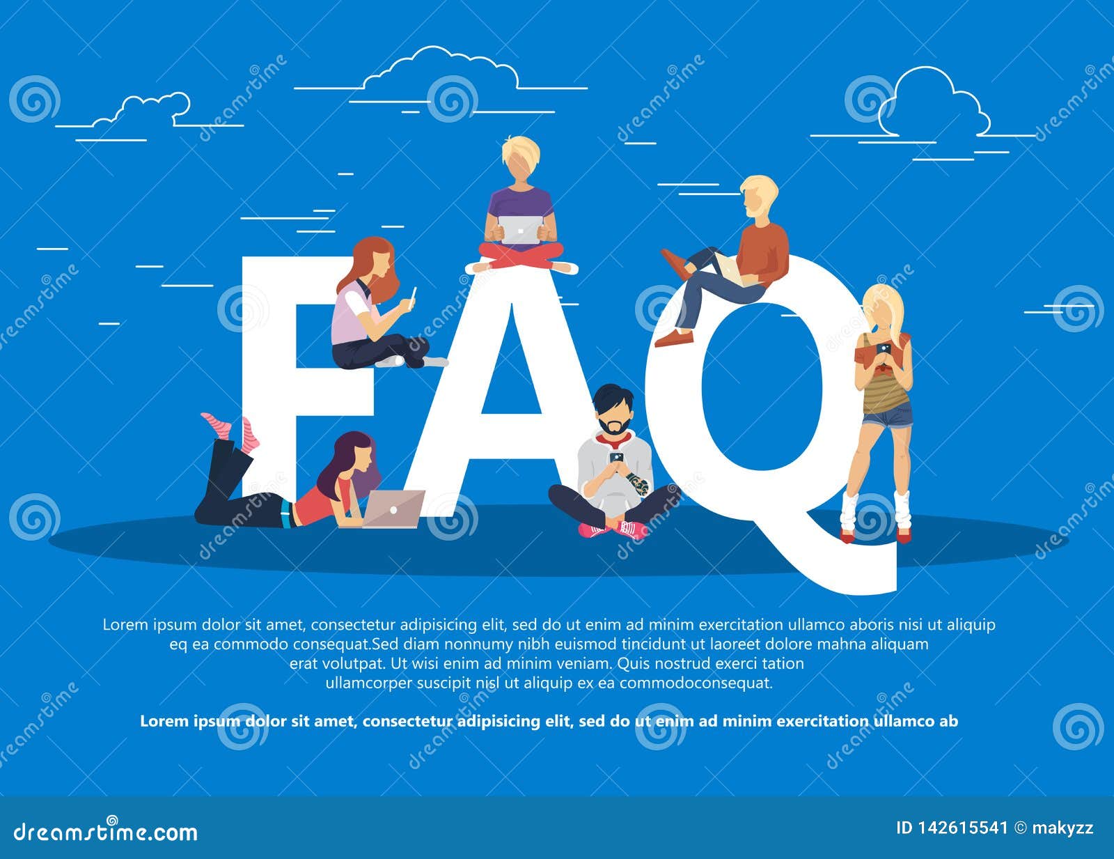 Frequently Asked Questions Concept Illustration of Young People ...