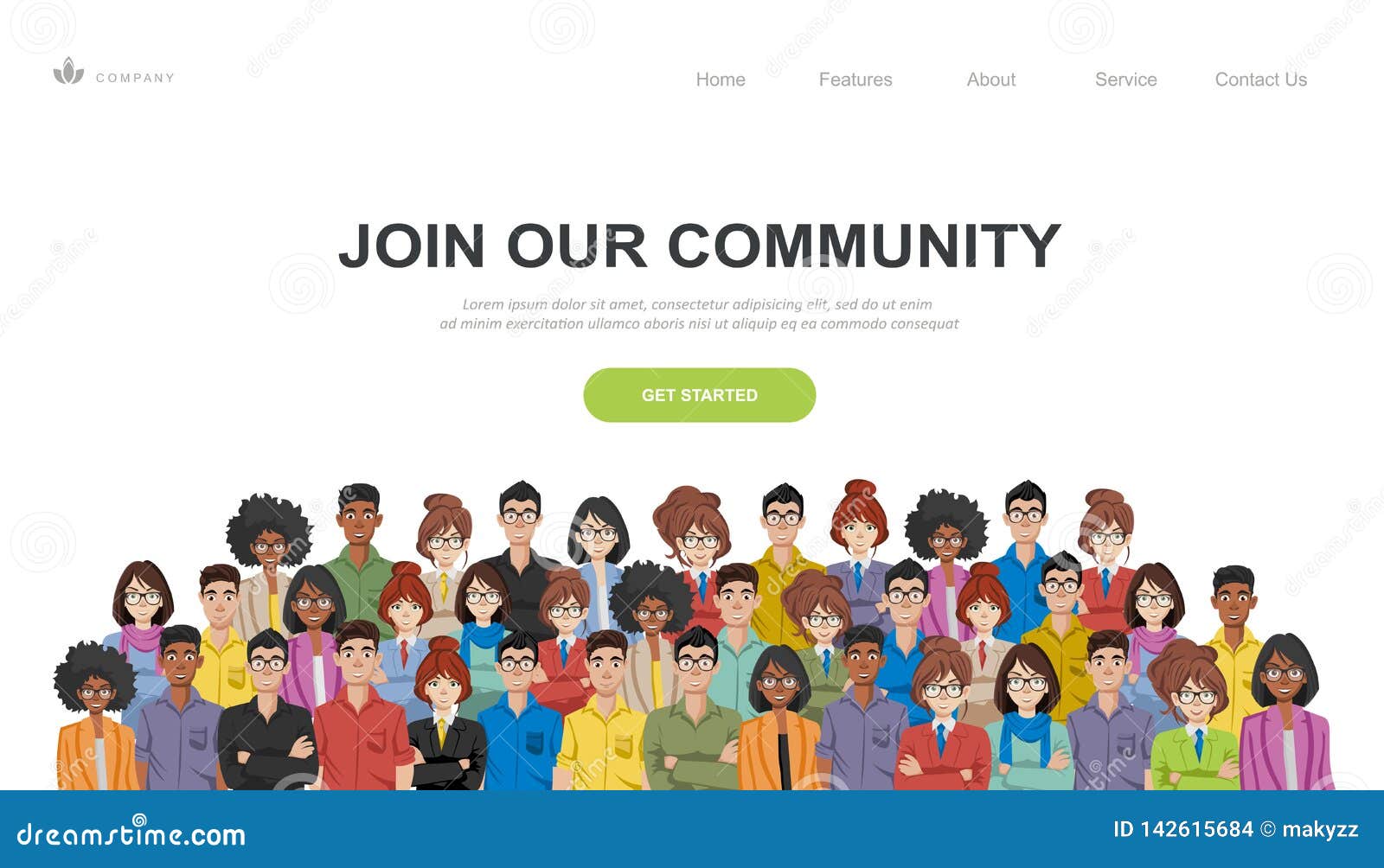 Join Our Community. Crowd of United People As a Business or Creative ...