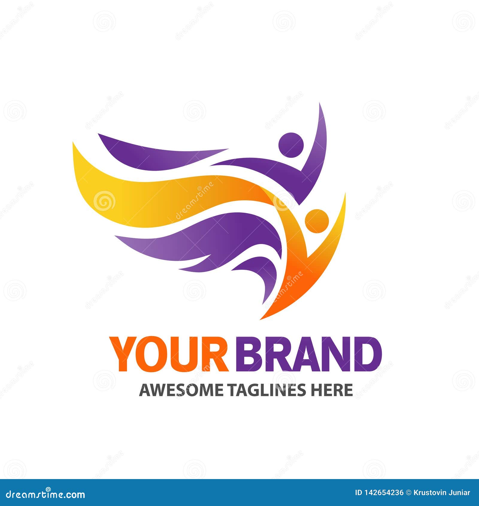 Simple Abstract Fitness Logo Stock Vector - Illustration of concept ...