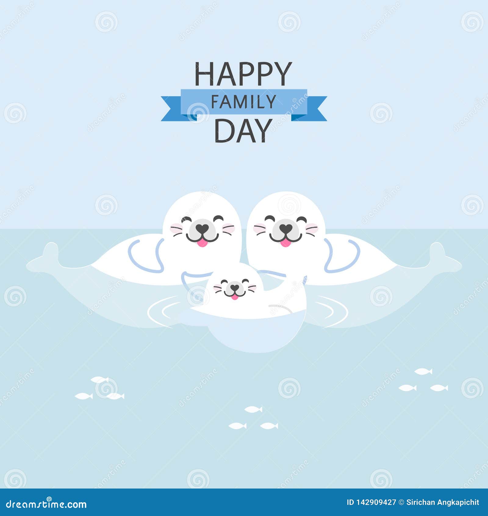 Happy Seal Lying On The Beach And Smiling Cartoon Vector ...
