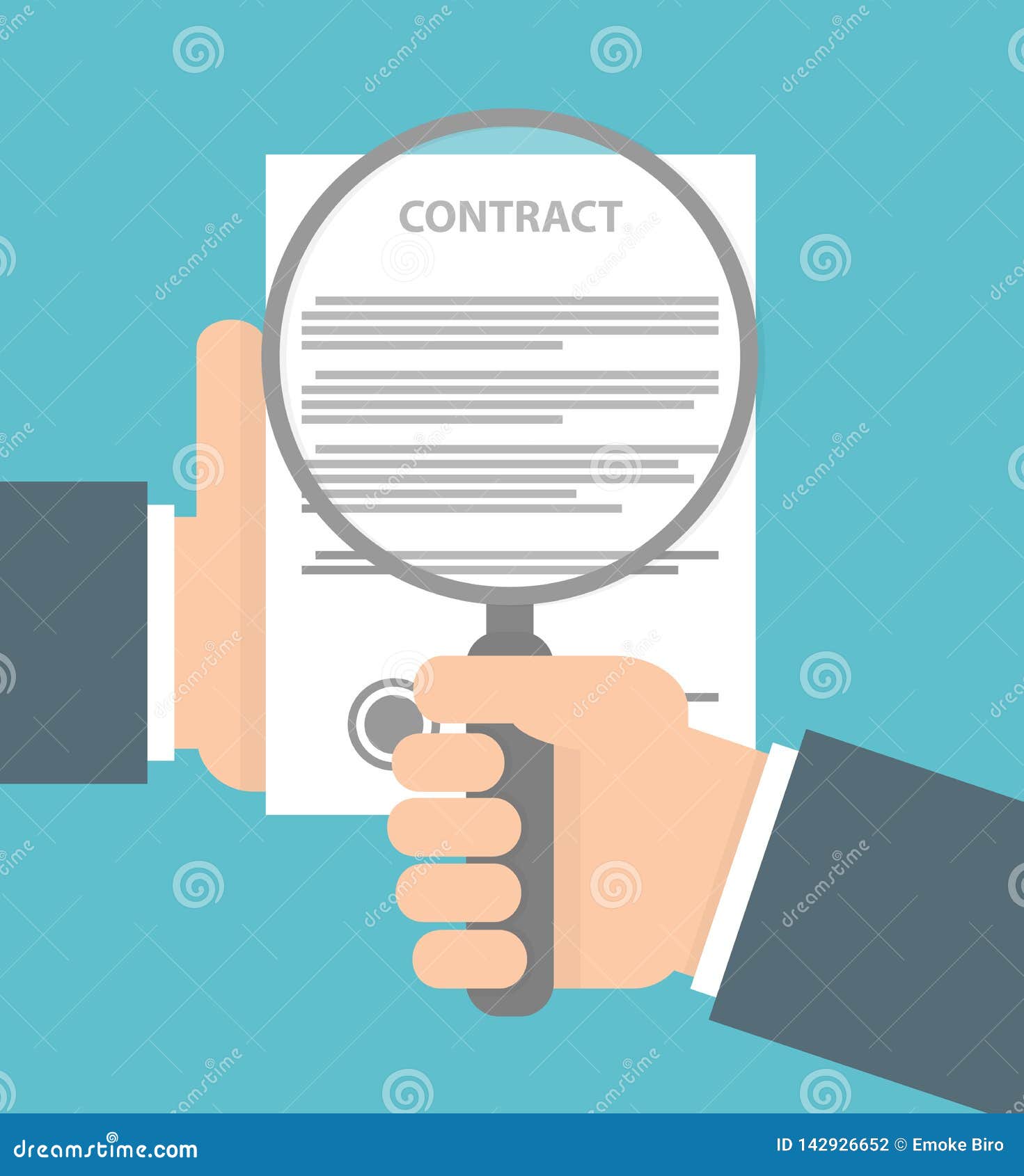 Contract Inspection Concept Stock Illustration - Illustration of ...