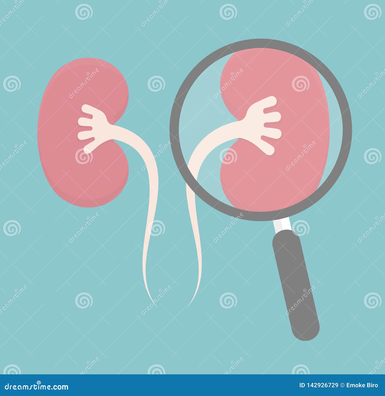 Kidney inspection concept stock illustration. Illustration of examine ...