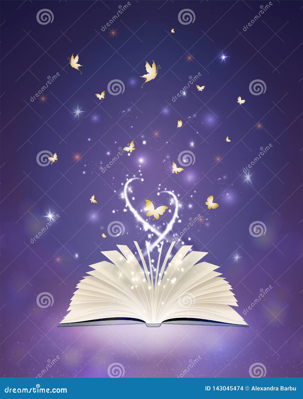Magic Book, Wish Come True Concept Stock Vector - Illustration of ...