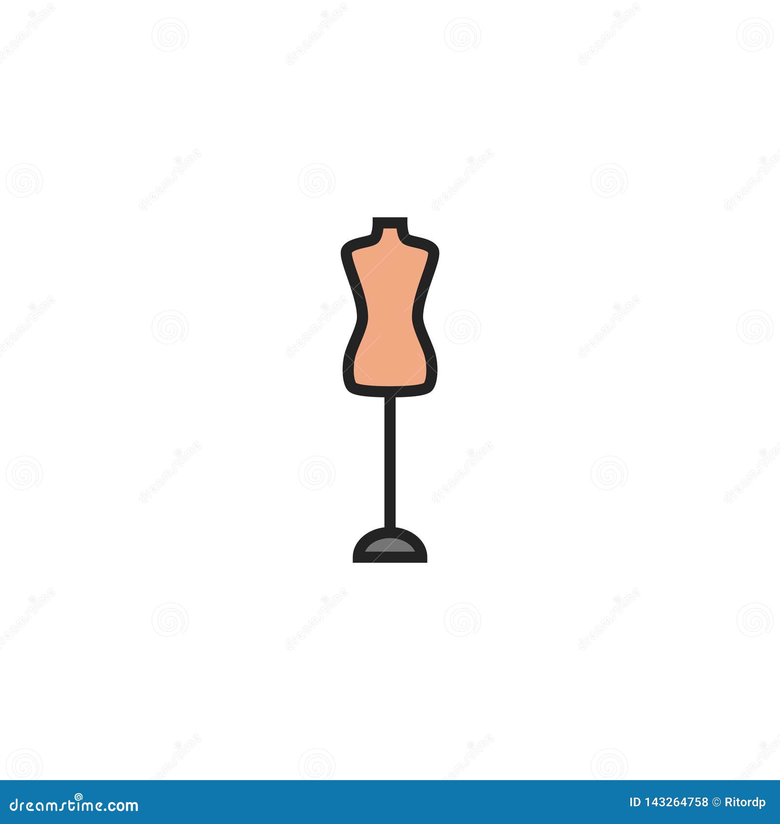 Mannequin Flat Icon Vector, Symbol or Logo. Stock Vector - Illustration ...