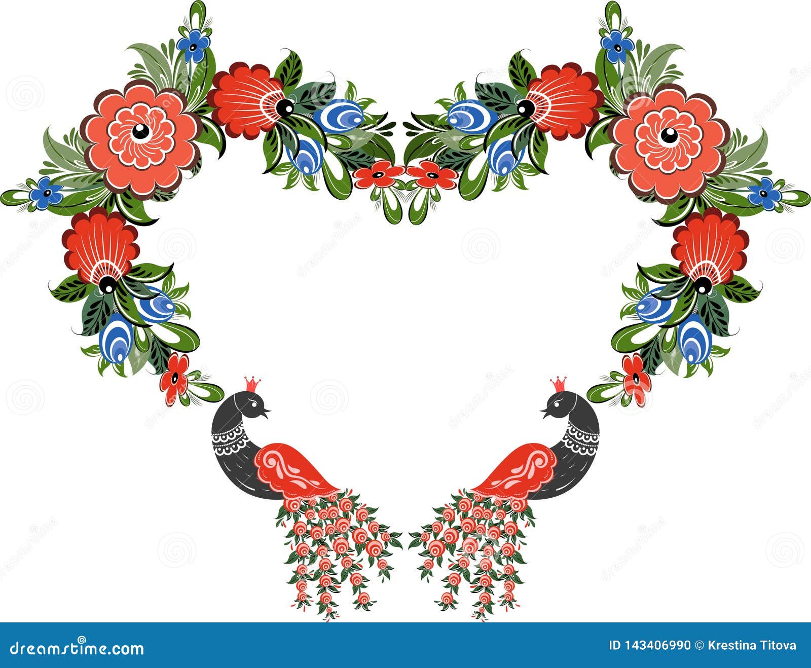 Russian painting folklore stock vector. Illustration of folklore ...