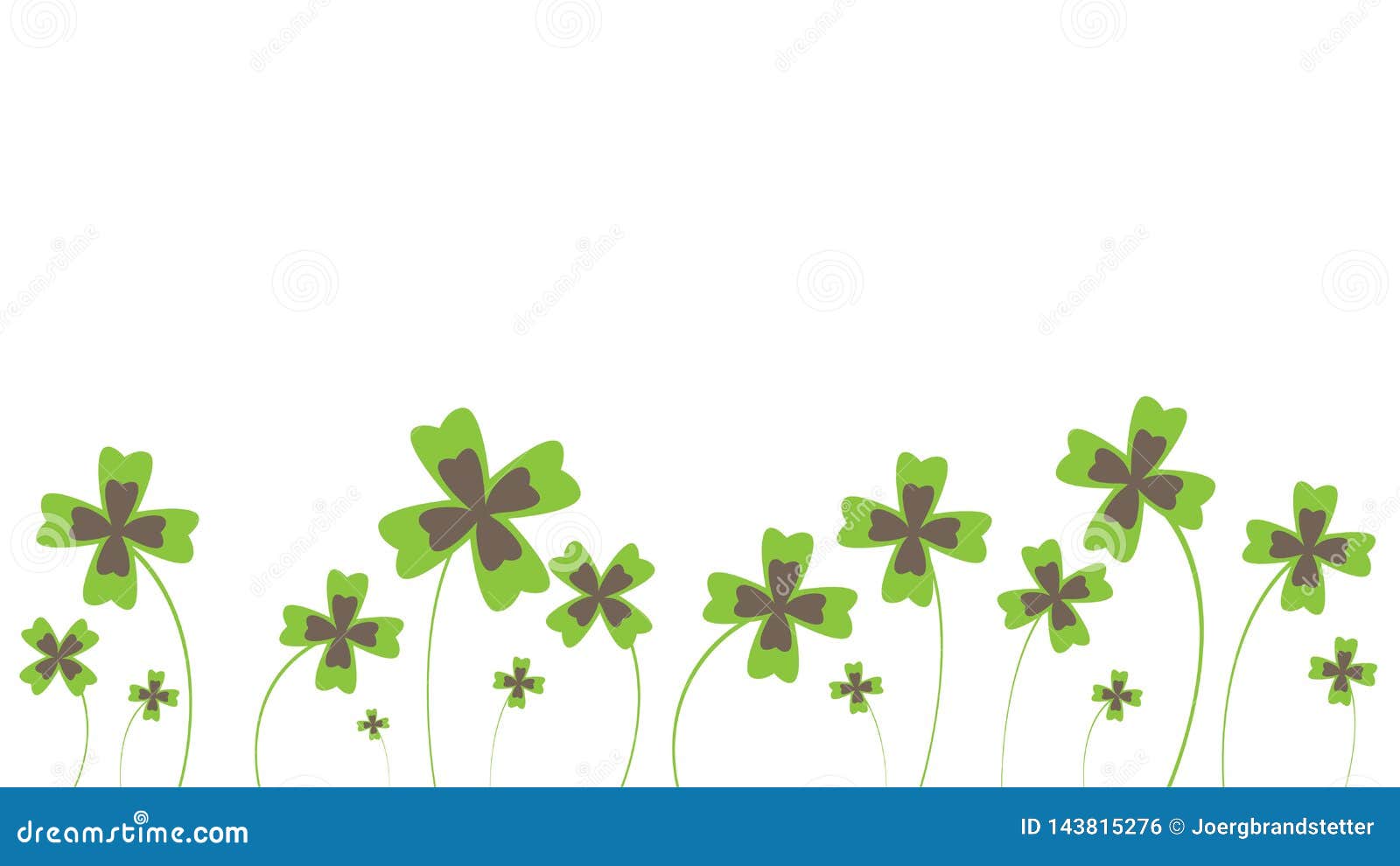 Clover Banner on a White Backround Stock Vector - Illustration of good ...