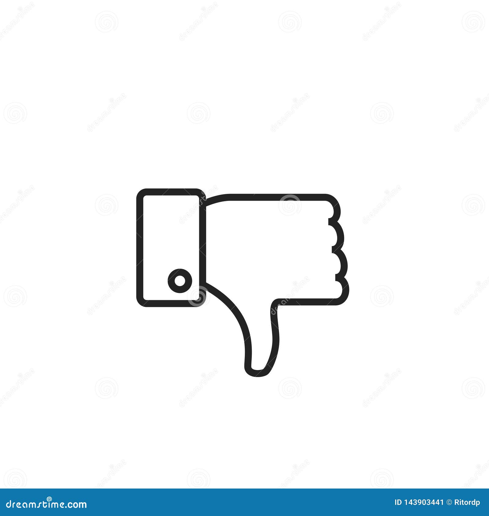 Dislike Outline Vector Icon, Symbol or Logo. Editorial Photo ...